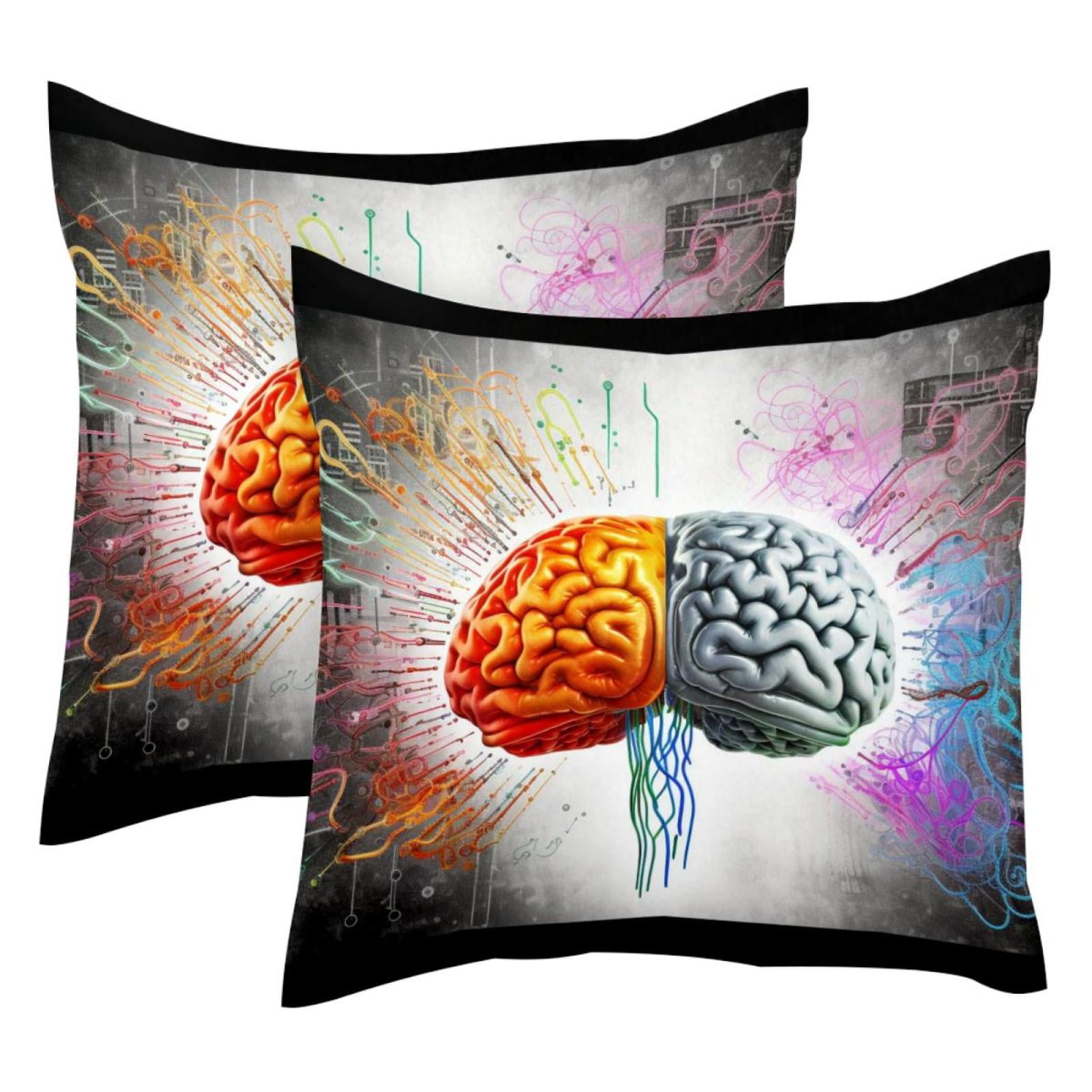 Math Engineering Brain Luxurious Velvet Throw Pillow Inserts 2PCS Chair ...