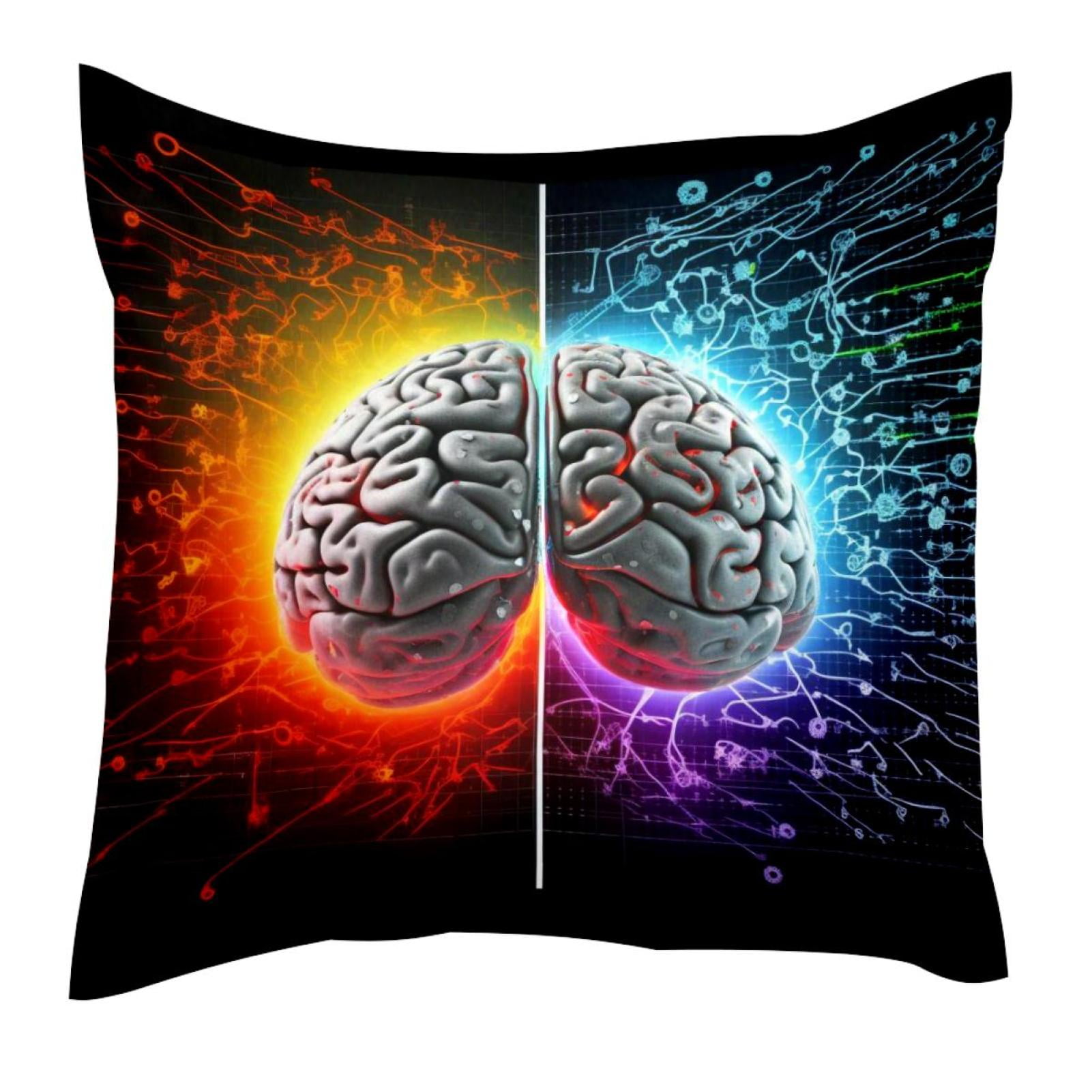 Math Engineering Brain Pattern 1pc Printed Square Cushion Pillow Throw ...