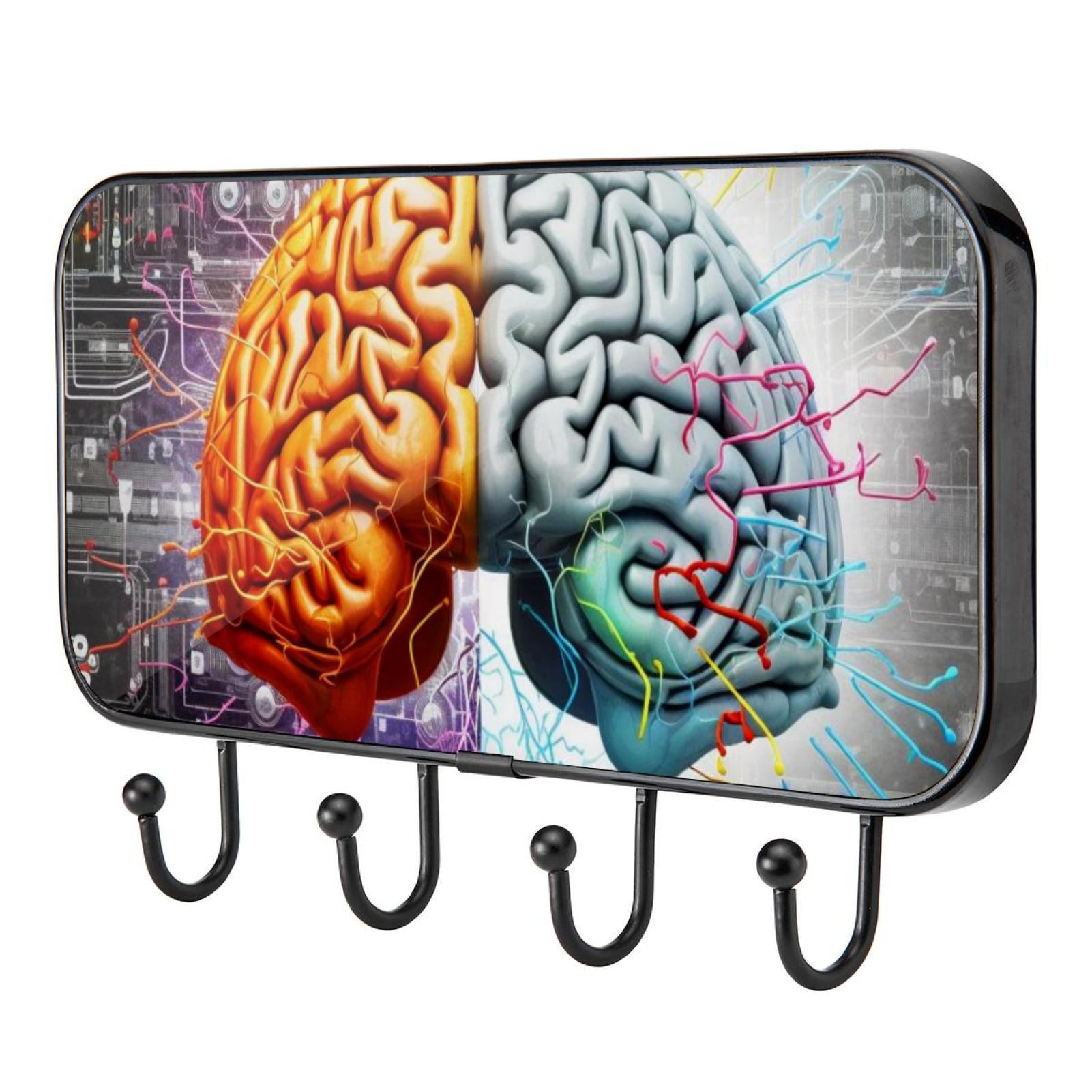 Math Engineering Brain Self Adhesive Towel Coat Wood Iron Hooks for ...