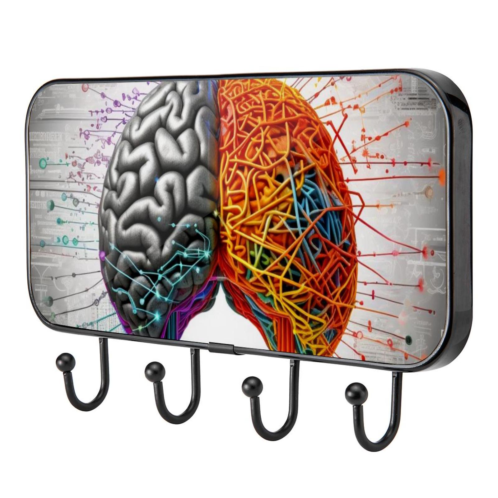 Math Engineering Brain Self Adhesive Towel Coat Wood Iron Hooks for ...