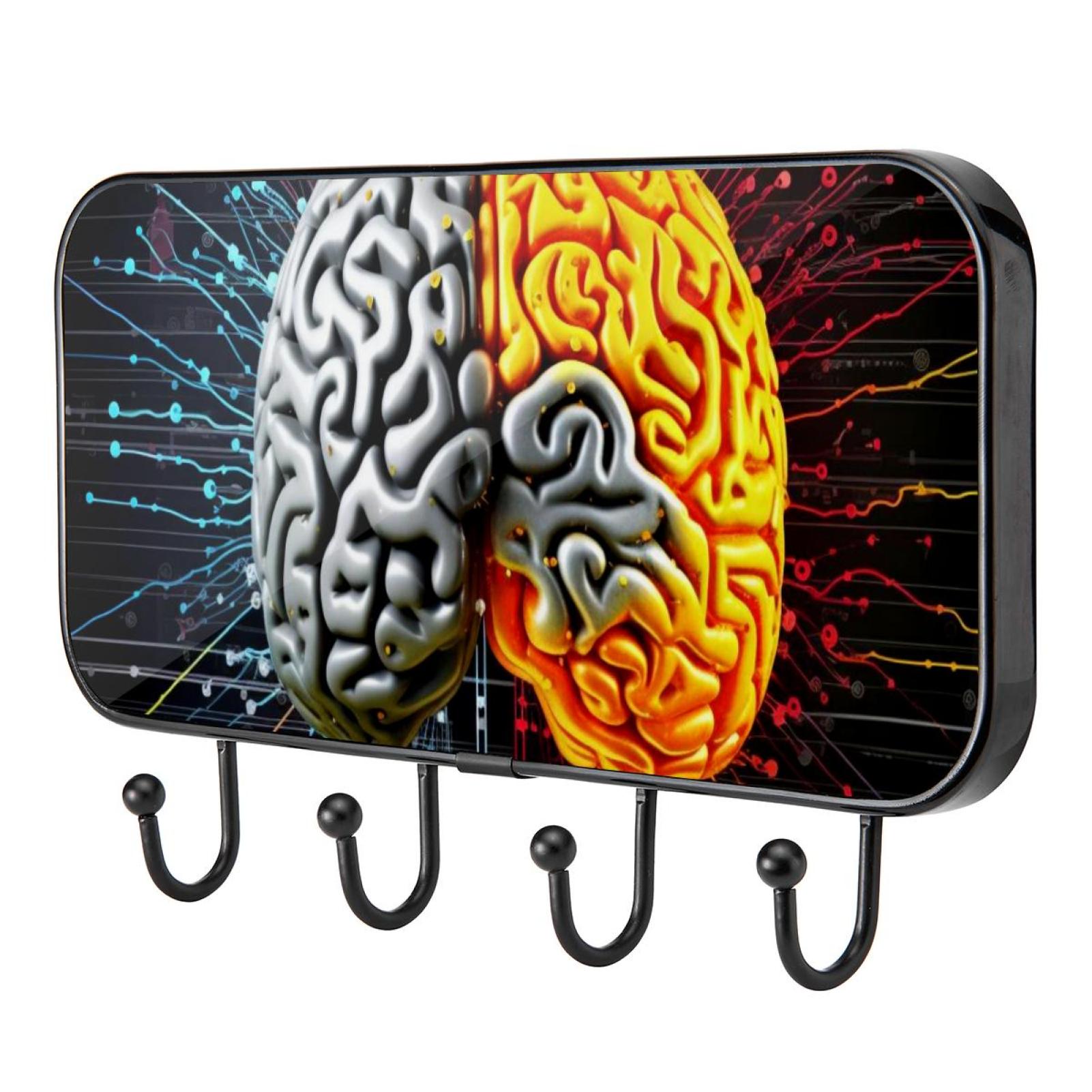 Math Engineering Brain Self Adhesive Towel Coat Wood Iron Hooks for ...