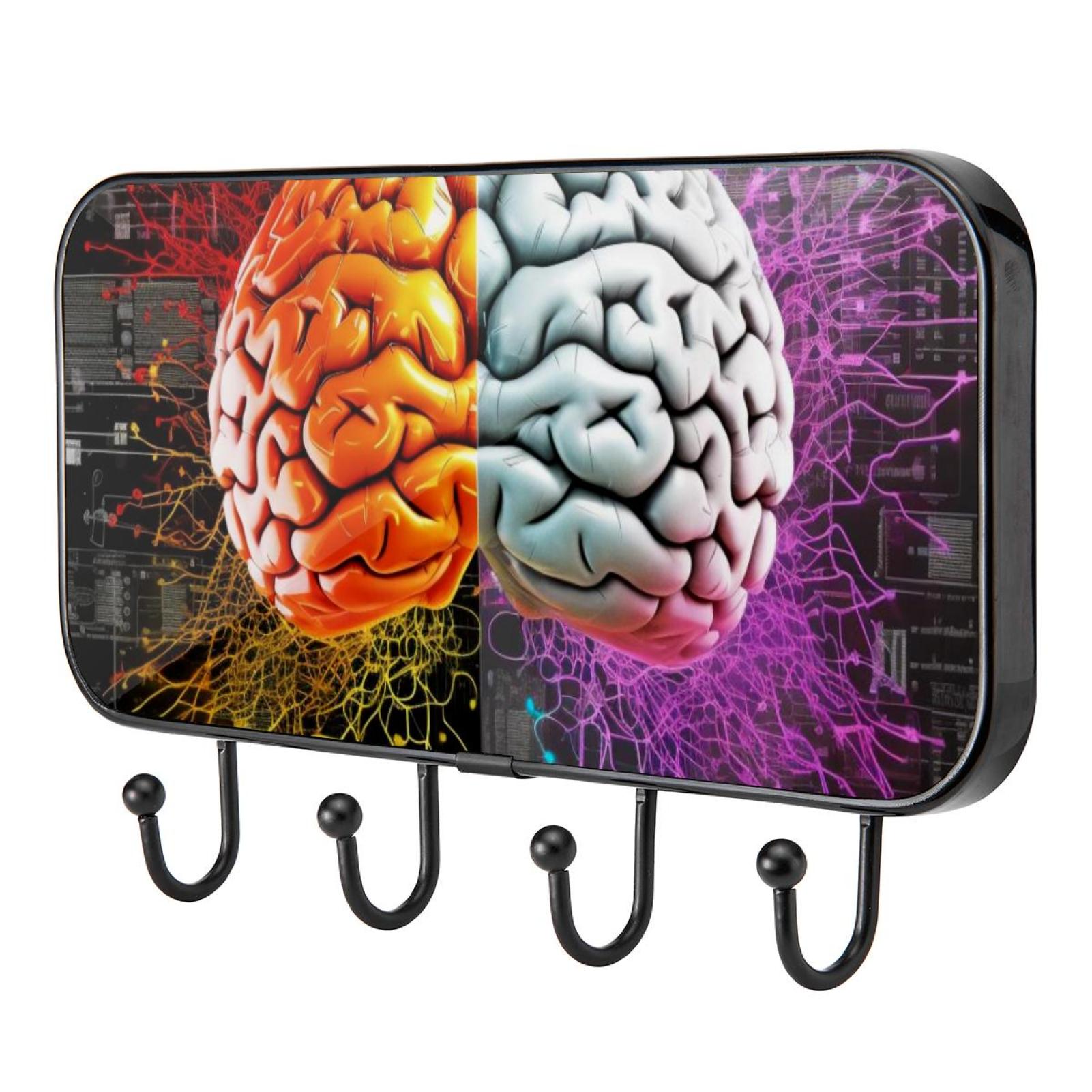 Math Engineering Brain Self Adhesive Towel Coat Wood Iron Hooks for ...