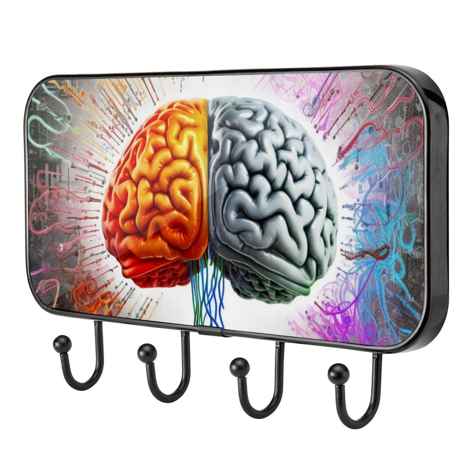 Math Engineering Brain Self Adhesive Towel Coat Wood Iron Hooks for ...