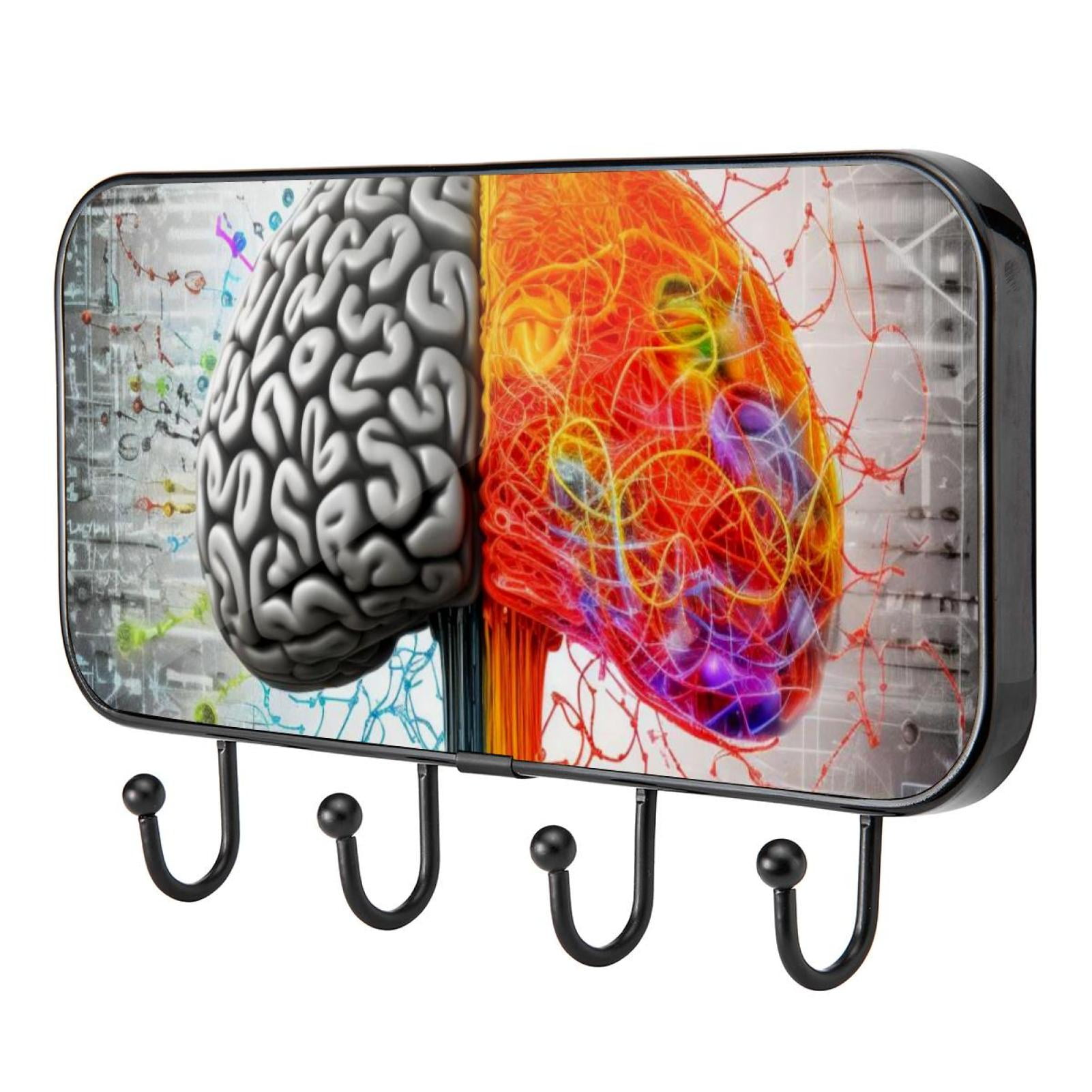 Math Engineering Brain Self Adhesive Towel Coat Wood Iron Hooks for ...