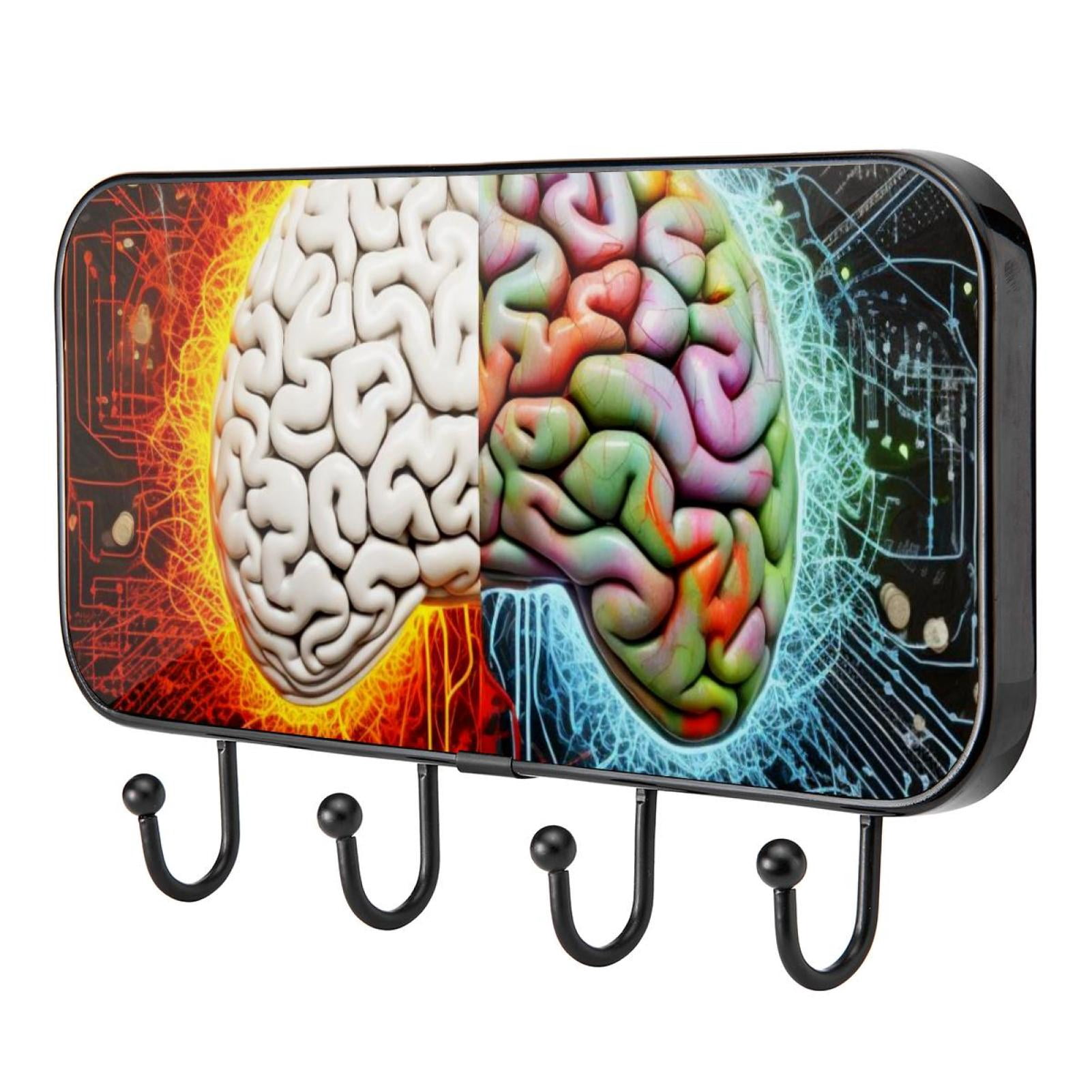 Math Engineering Brain Self Adhesive Towel Coat Wood Iron Hooks for ...