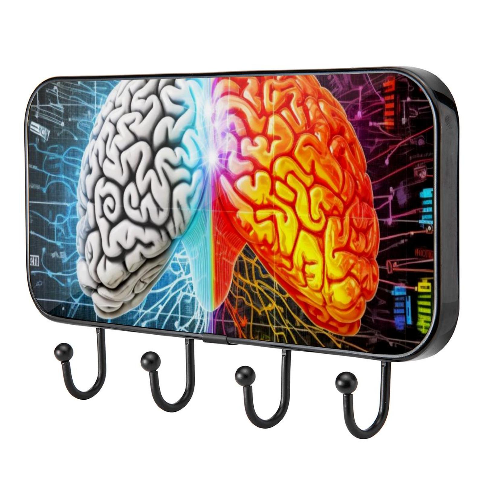 Math Engineering Brain Self Adhesive Towel Coat Wood Iron Hooks for ...