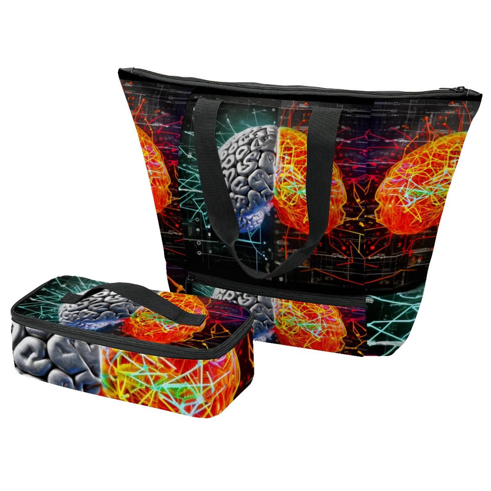 Math Engineering Brain Travel Duffel Bag Sports Tote Gym Bags Shoulder ...