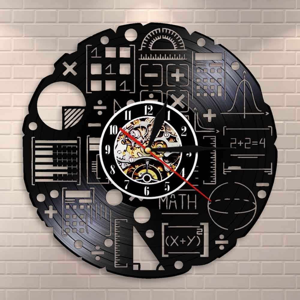 Math Equation Artwork Science Wall Art Wall Clock Math Formulas Vinyl ...