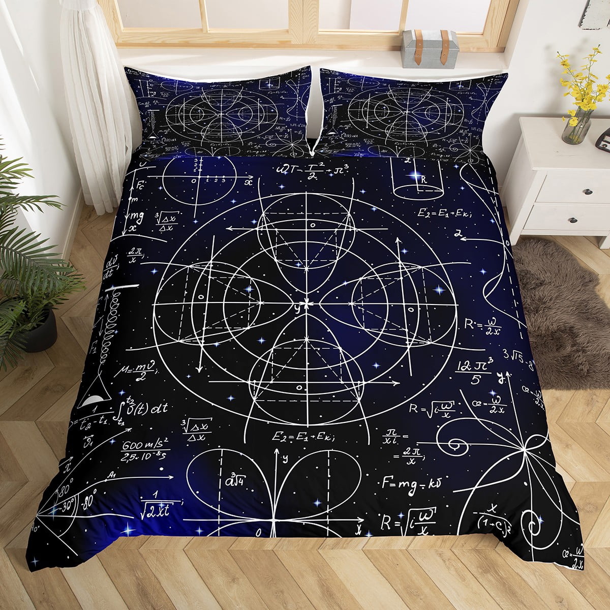 Math Equation Bedding Set for Boys Girls Mathematics Formula Duvet ...