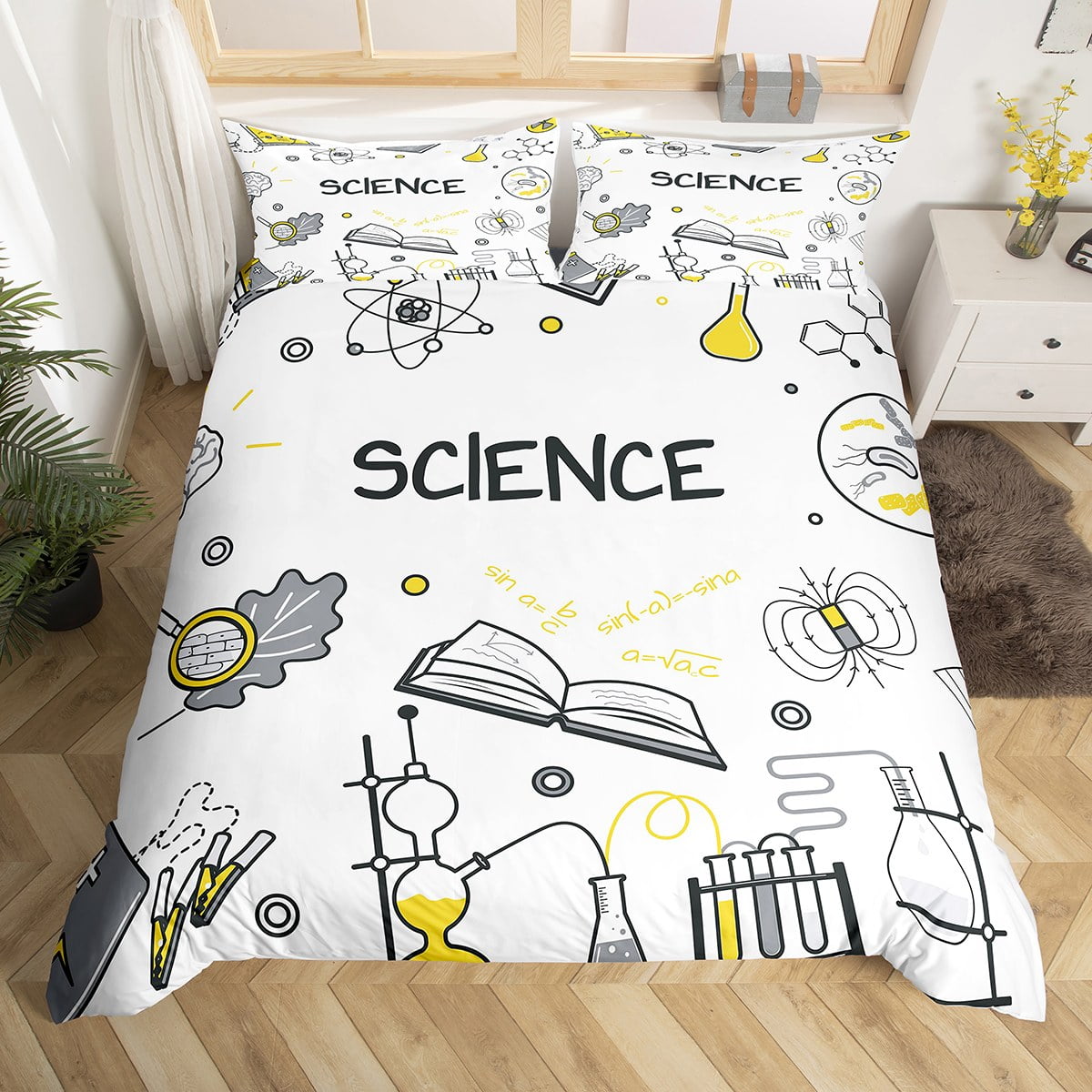 Math Equation Bedding Set King for Boys Girls Teens Science Formula ...