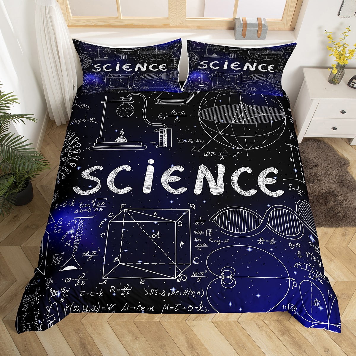 Math Equation Bedding Set Twin Size for Boys Girls Mathematics Formula ...