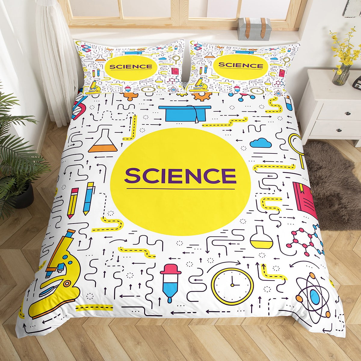 Math Equation Bedding Set Twin Size Mathematics Formula Duvet Cover for ...