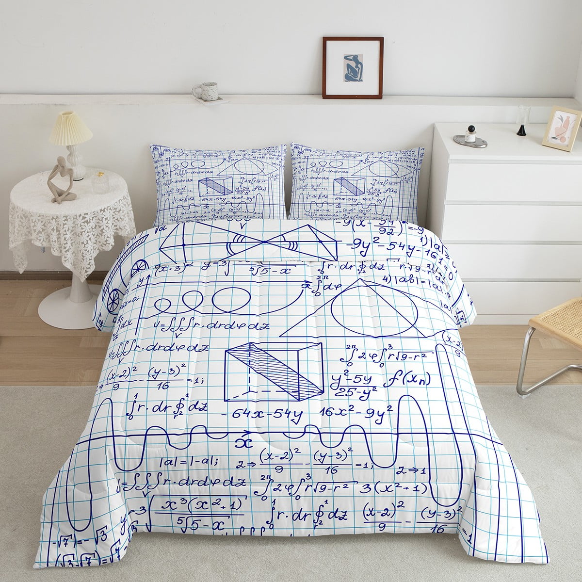 Math Equation Bedding Twin Size Mathematics Formula Comforter Set for ...