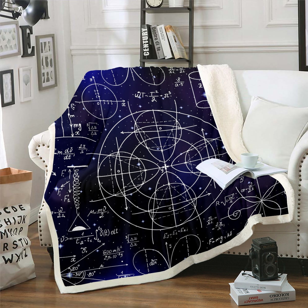 Math Equation Blanket Mathematics Formula Throw Blanket Math Geometry ...
