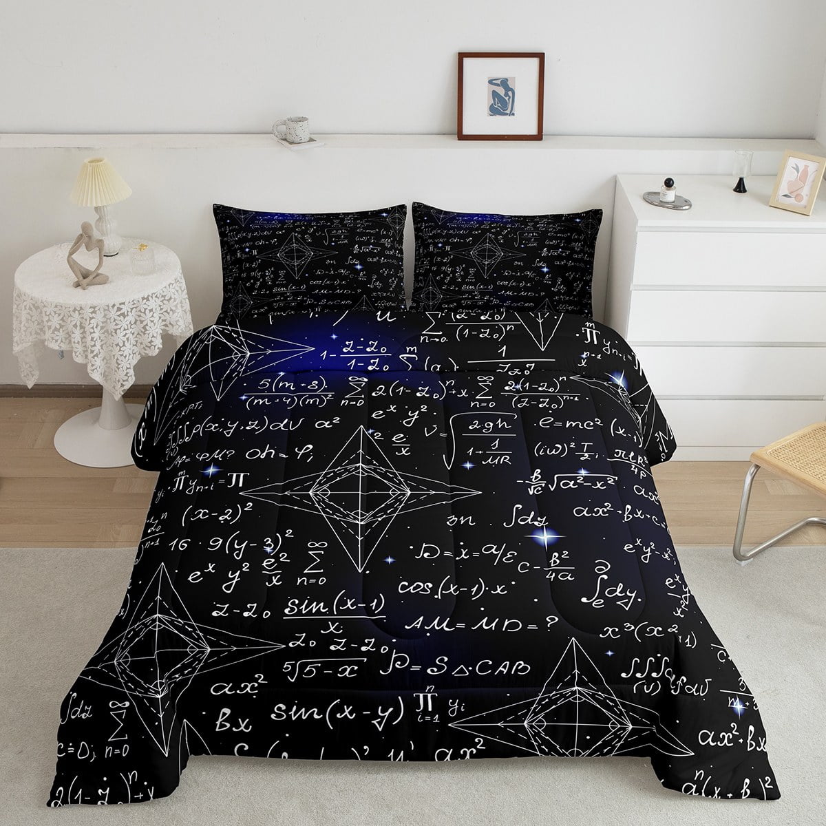 Math Equation Comforter Set Twin for Boys Girls Science Theme Bedding ...