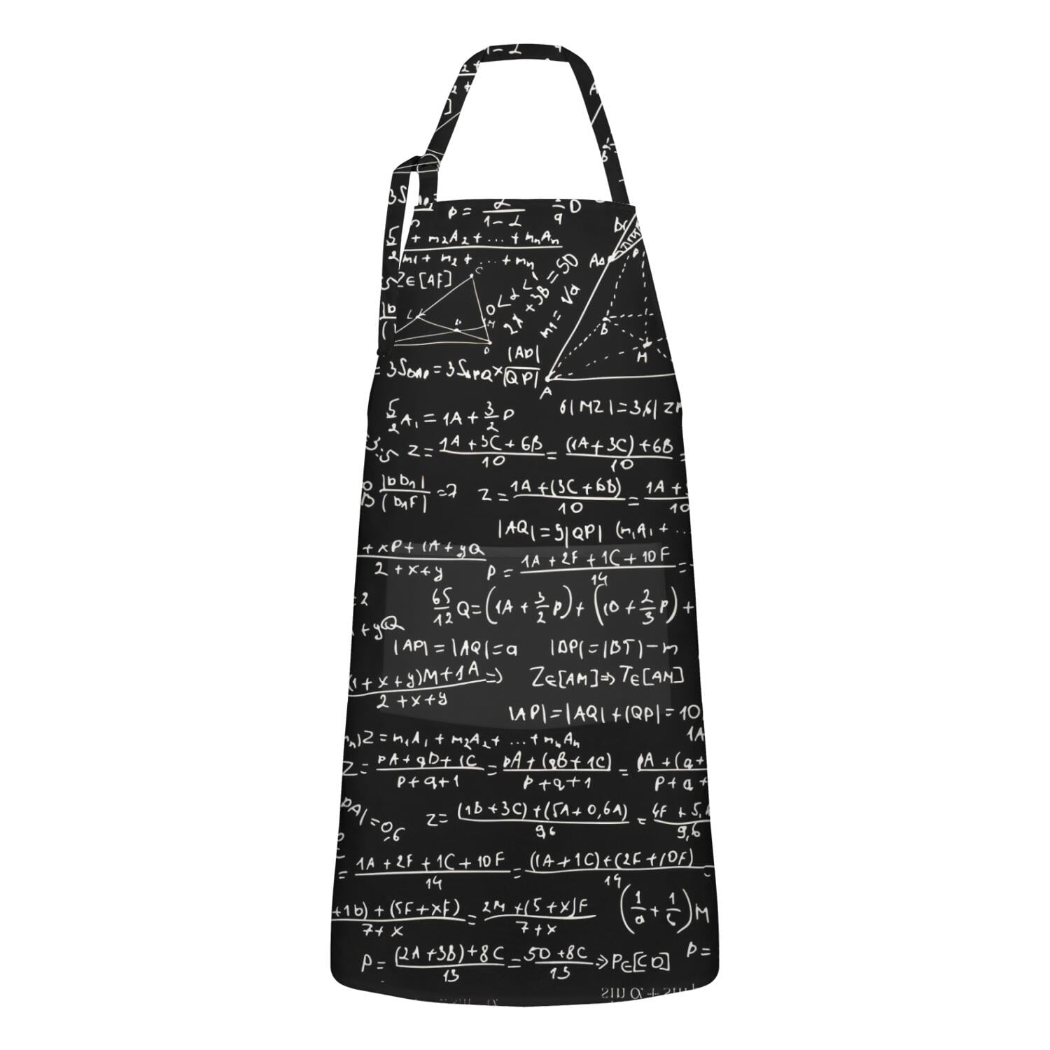Math Equations 3D Shapes Black Pattern Apron-Garden Aprons for Women ...
