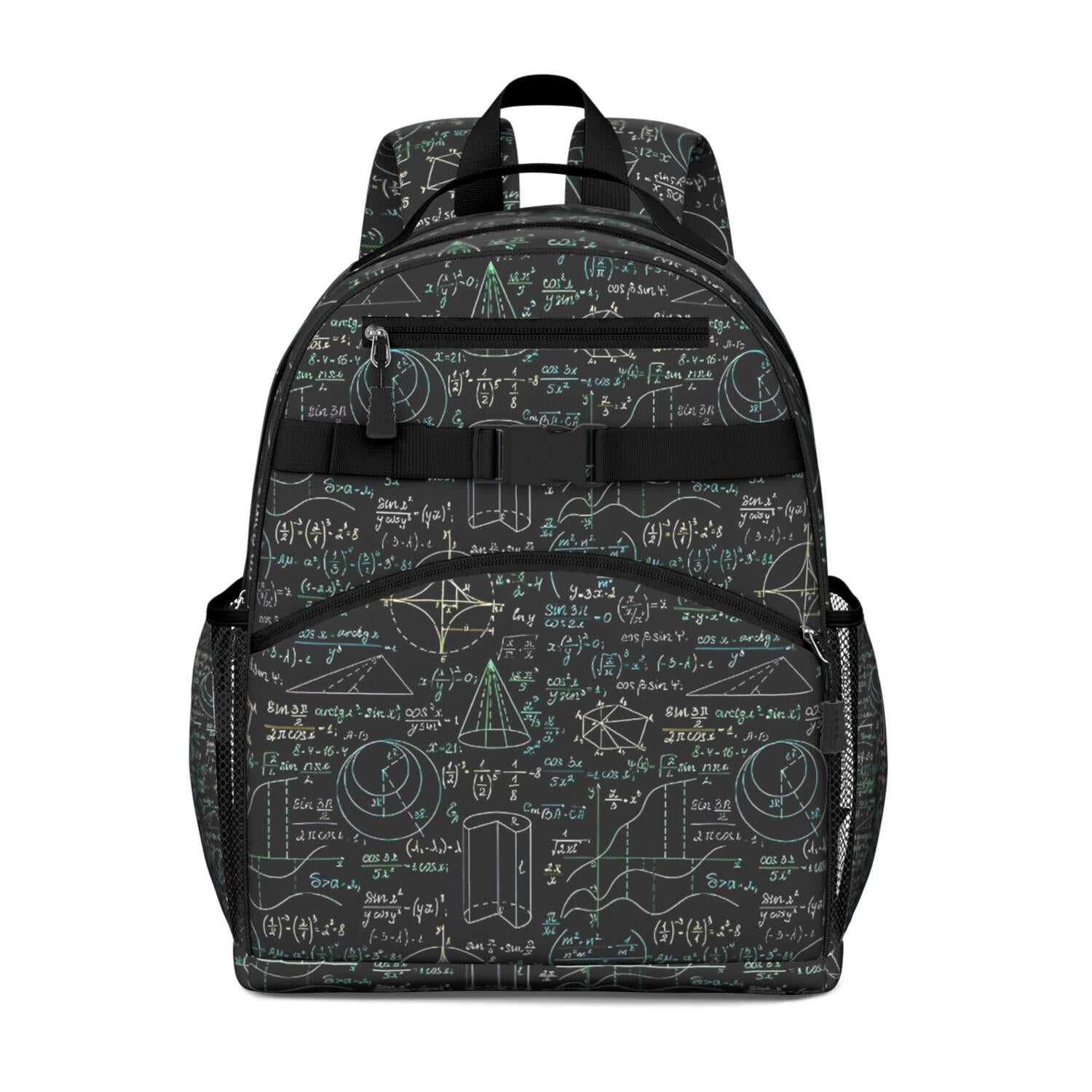 Math Equations 3D Shapes Black Pattern Backpack for School,Cute School ...