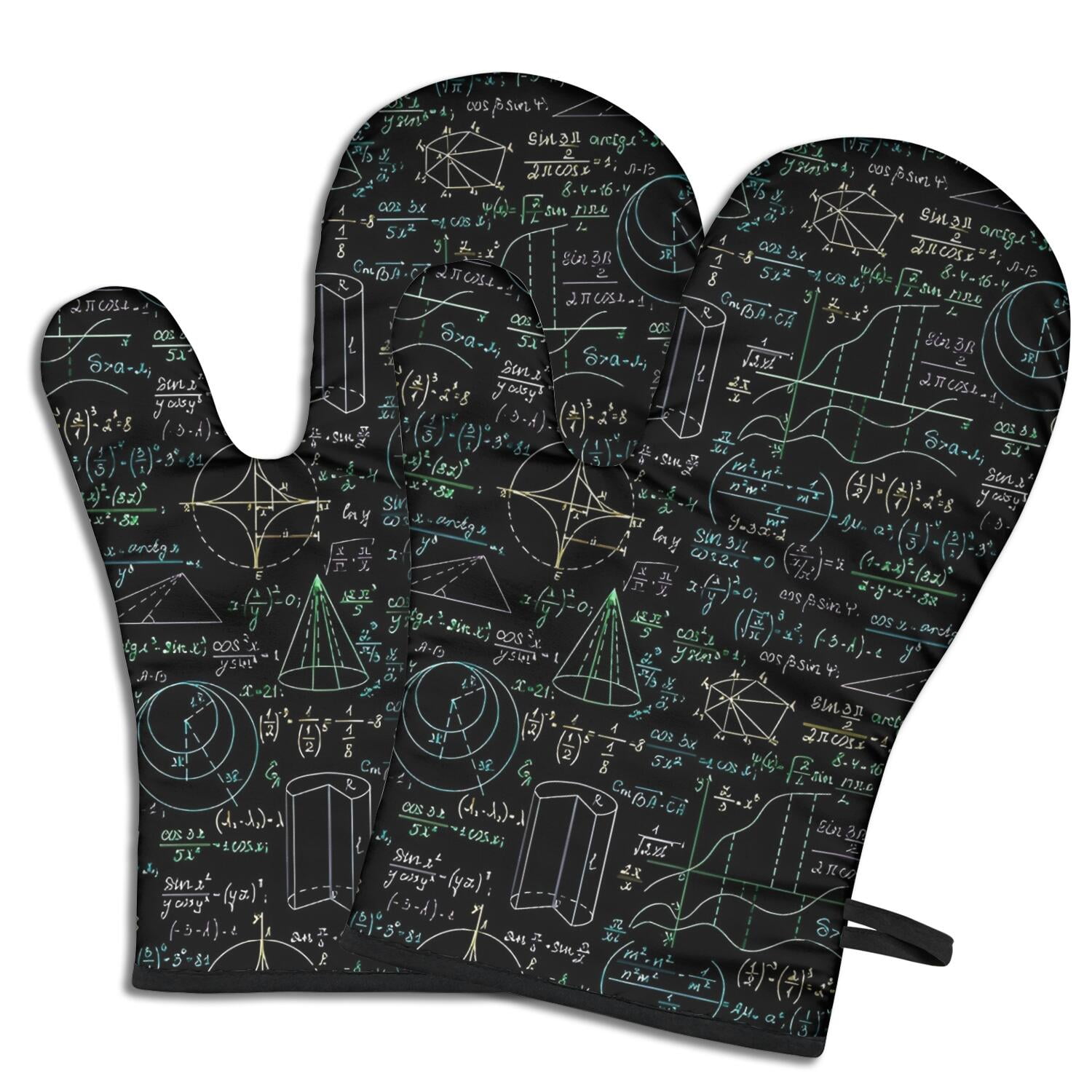 Math Equations 3D Shapes Black Pattern Shower Curtain OneSize ,Bathroom ...