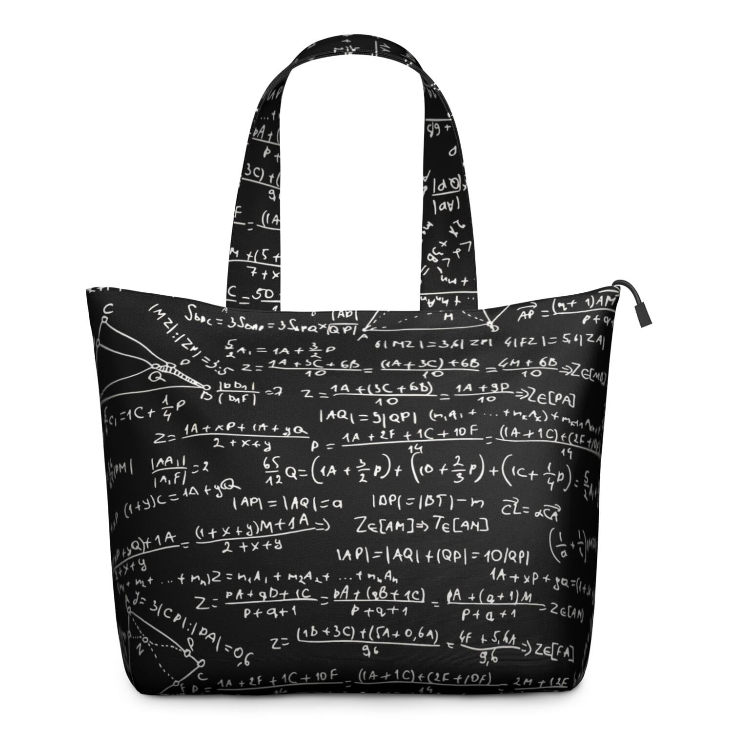 Math Equations 3D Shapes Black Pattern Travel Tote Bags for Women Carry ...