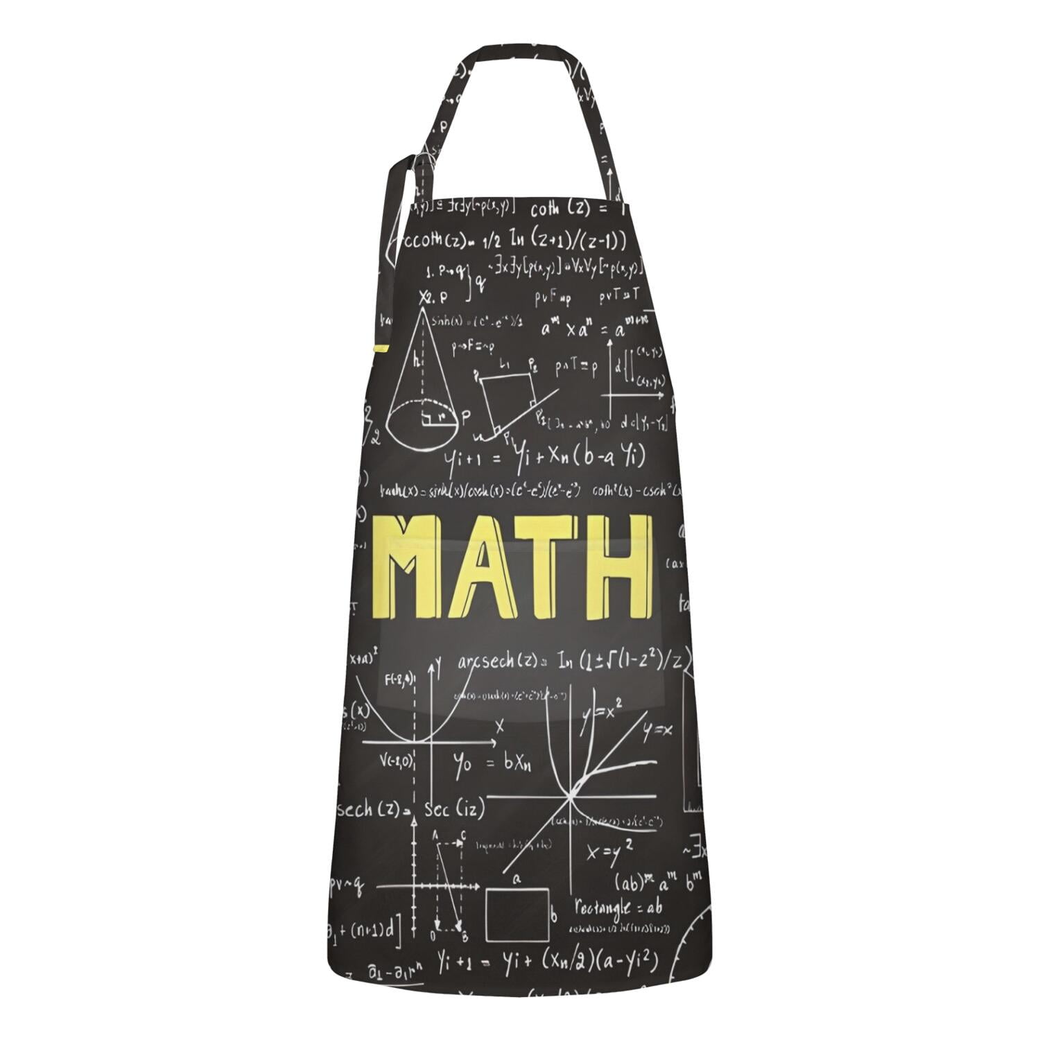 Math Equations Algebraic Symbols Black Apron-Garden Aprons for Women ...