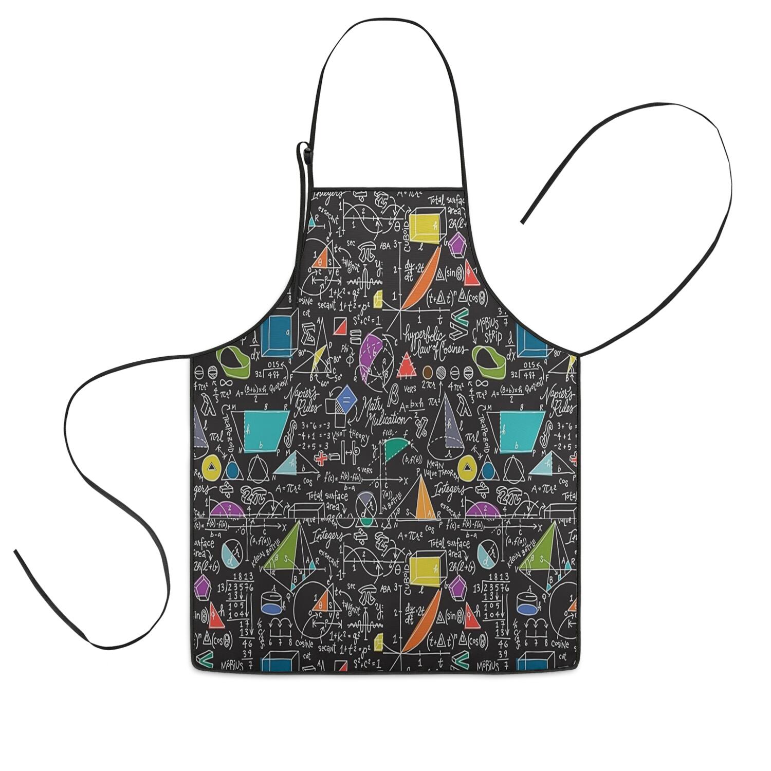 Math Equations Black Backdrop Kids Aprons for Girls and Boys,Adjustable ...
