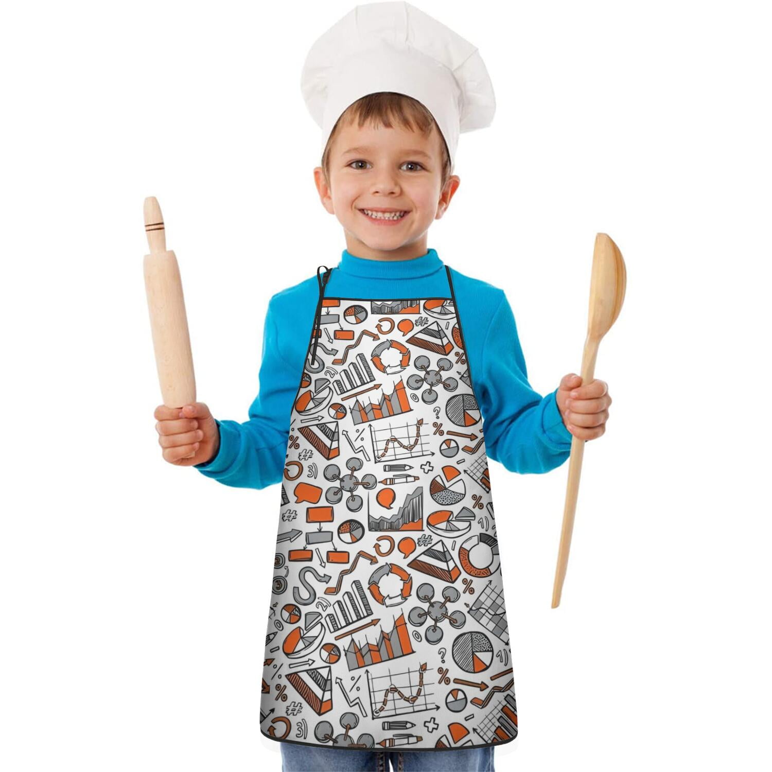 Math Equations Calculus Symbols Blackboard Pattern Kids Aprons for ...