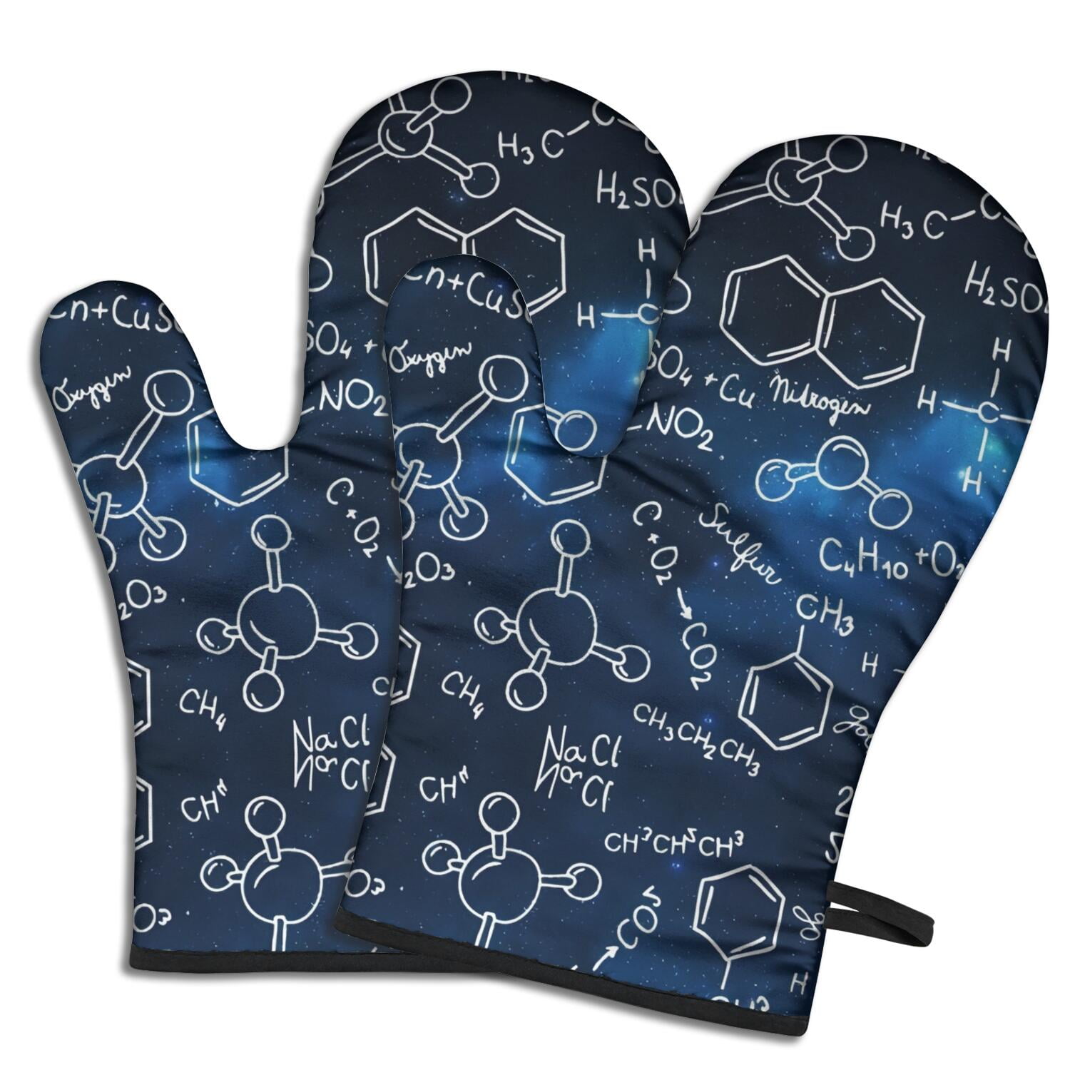 Math Equations Chemical Structures Blue Pattern Shower Curtain OneSize ...