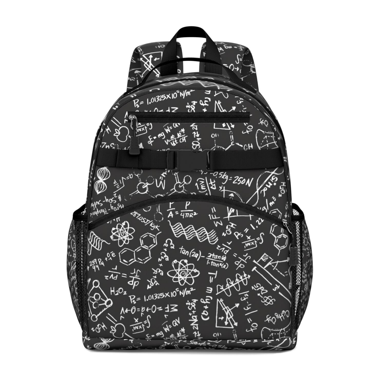 Math Equations Chemistry Symbols Black Pattern Backpack for School,Cute ...