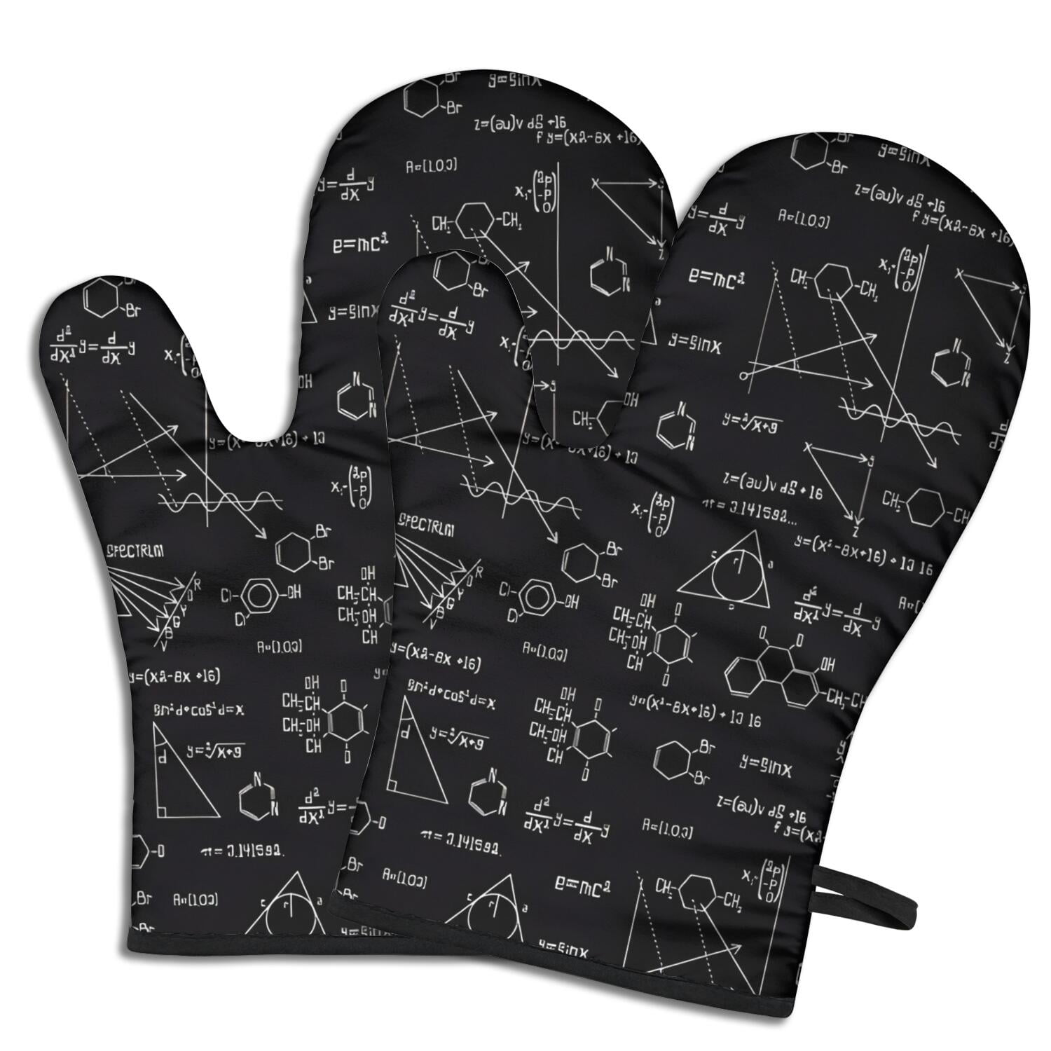 Math Equations Chemistry Symbols Black Pattern Shower Curtain OneSize ...