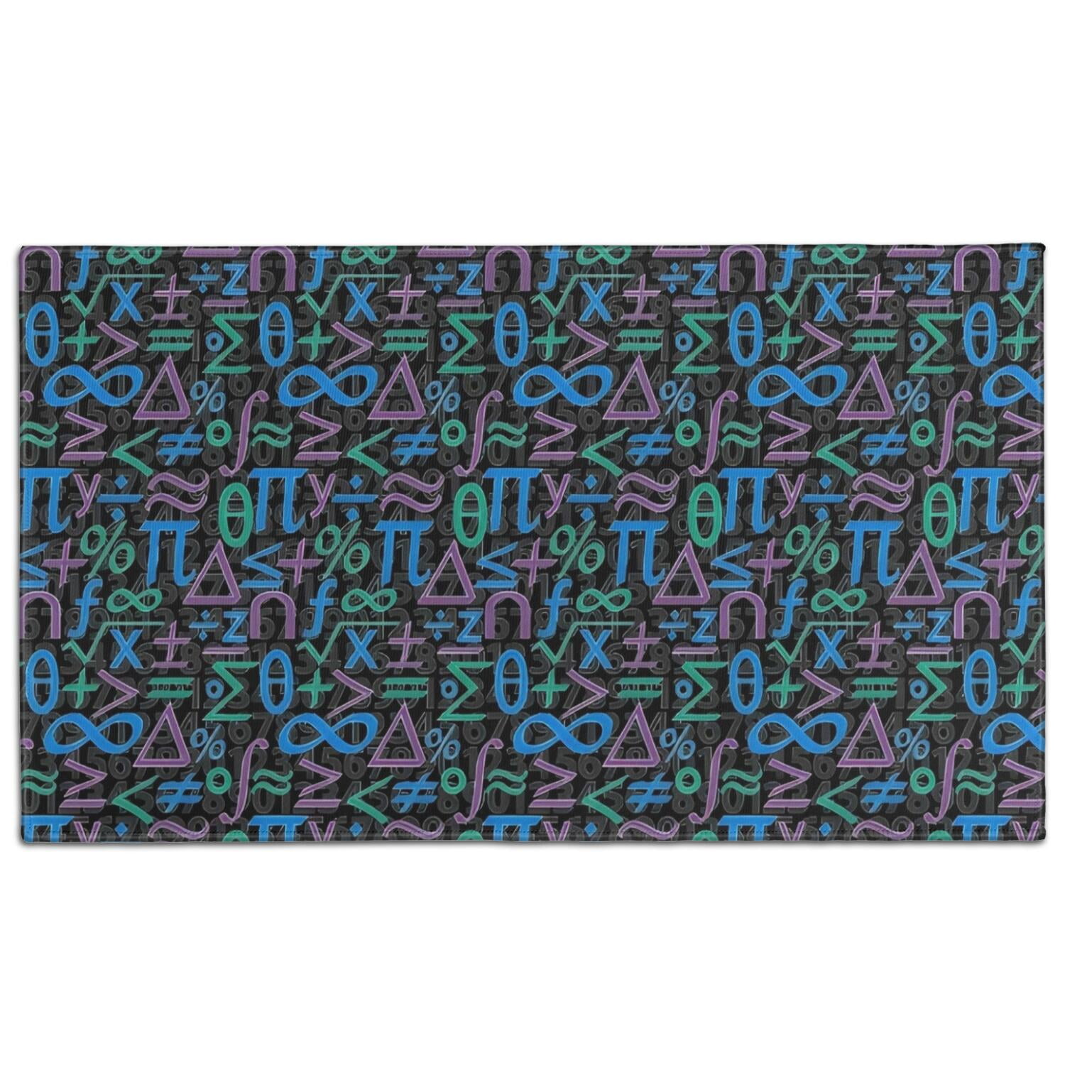 Math Equations Colorful Symbols Pattern Door Rugs,Washable Non Slip ...