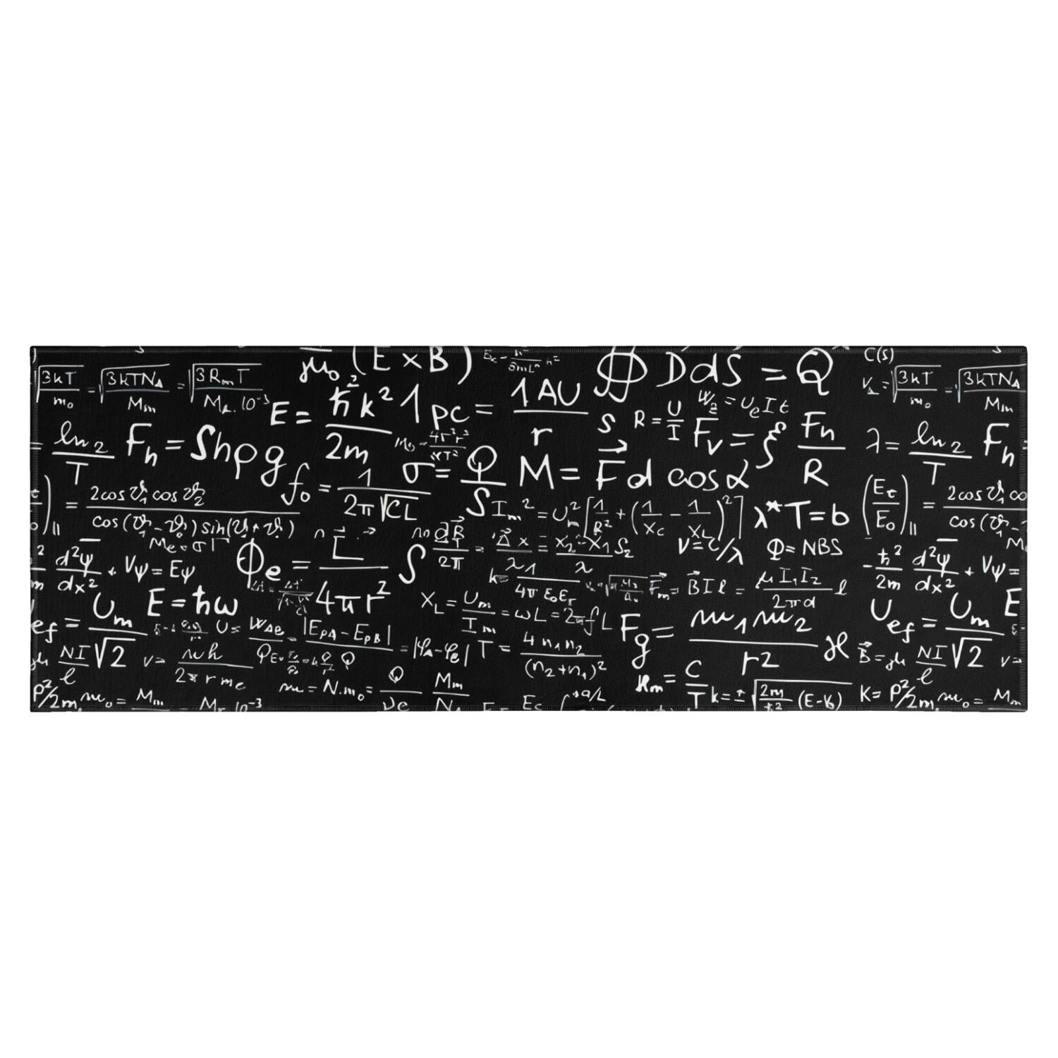 Math Equations Energy Formulas Black Pattern Kitchen Rug Mat,Kitchen ...