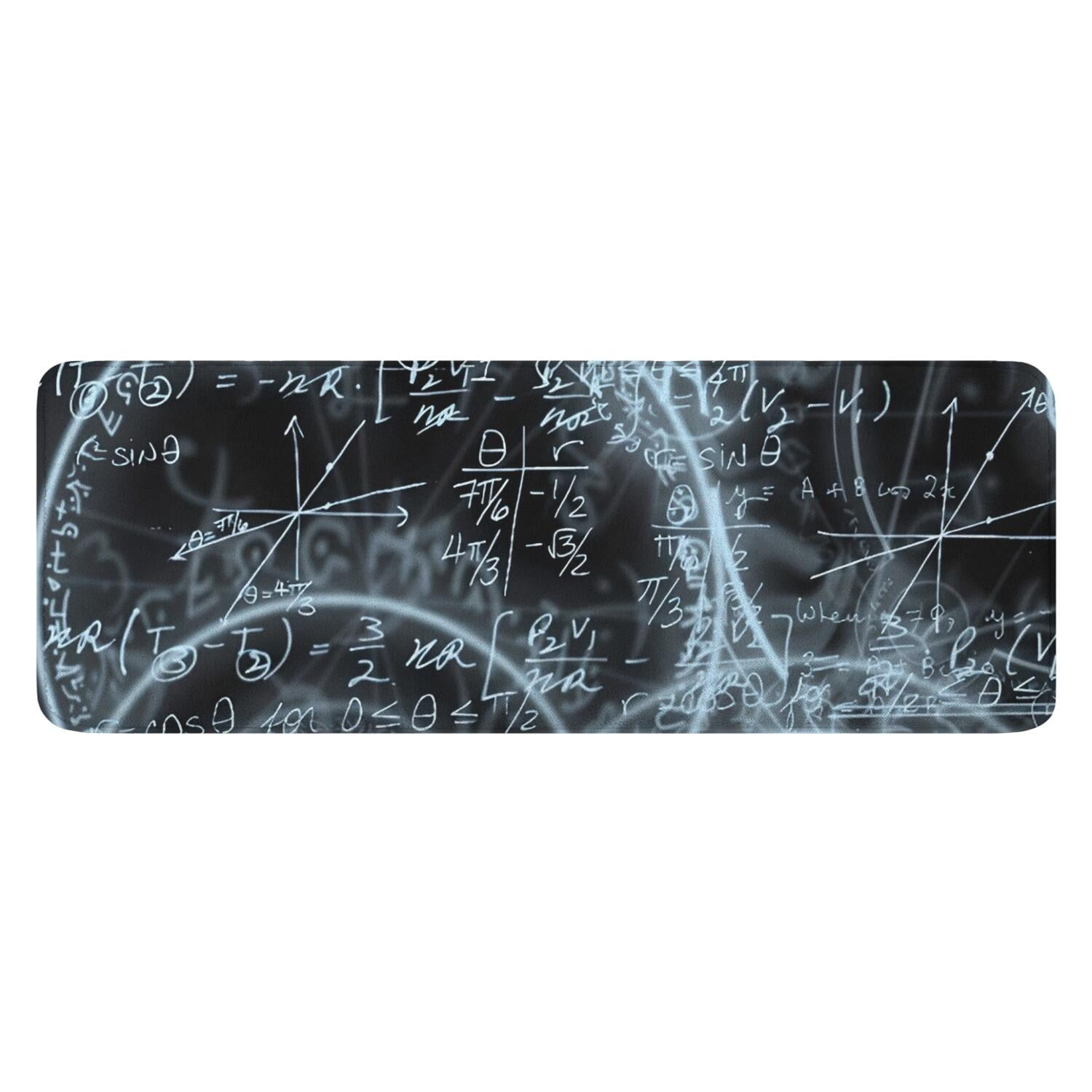 Math Equations Glowing Formulas Black Pattern Kitchen Rug Mat,Kitchen ...