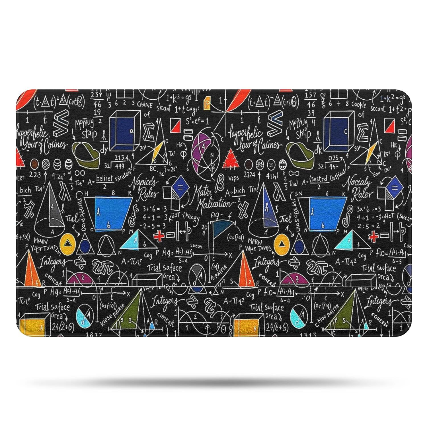 Math Equations Math Icons Colorful Pattern Bathroom Rugs Mat,Non Slip ...