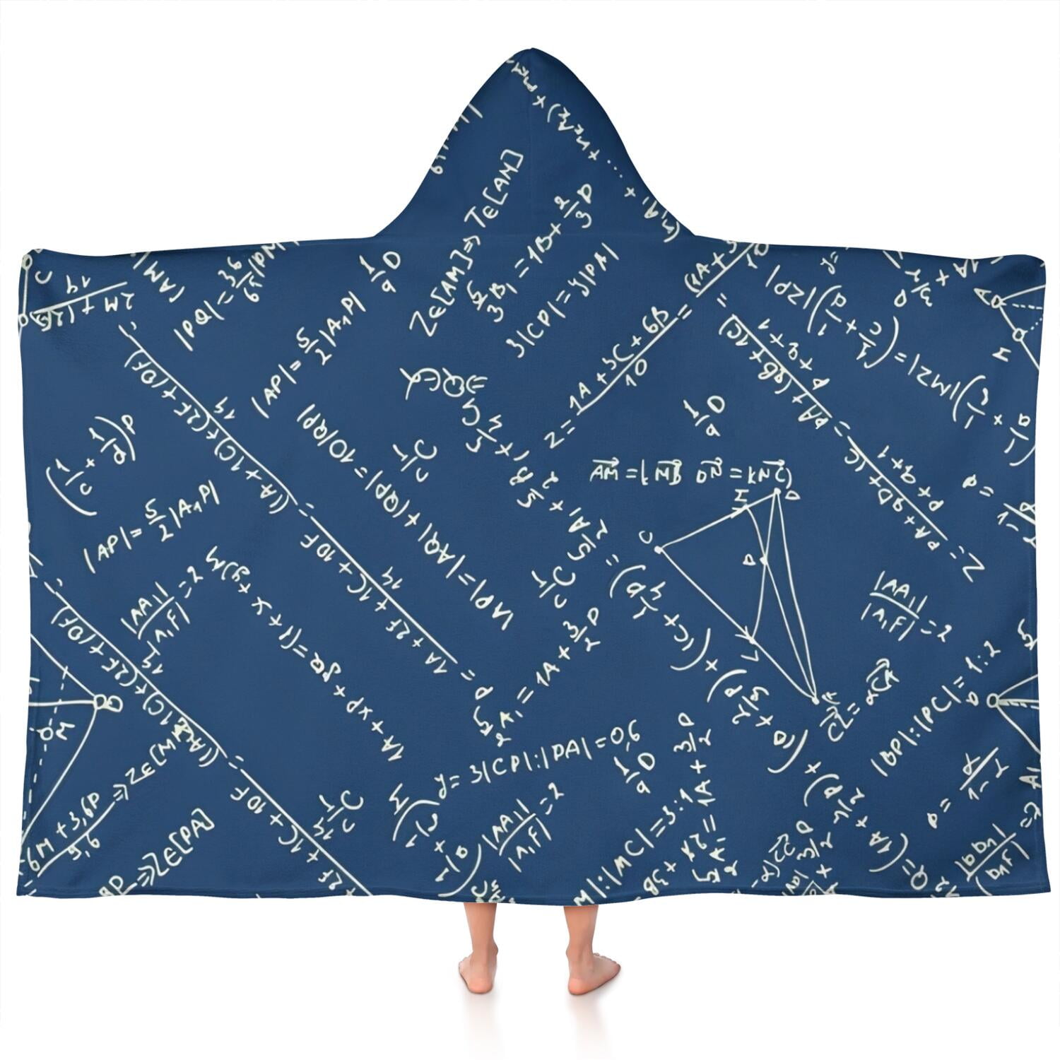 Math Equations Physics Diagrams Blue Pattern Hooded Bath Towel，60"x35 ...