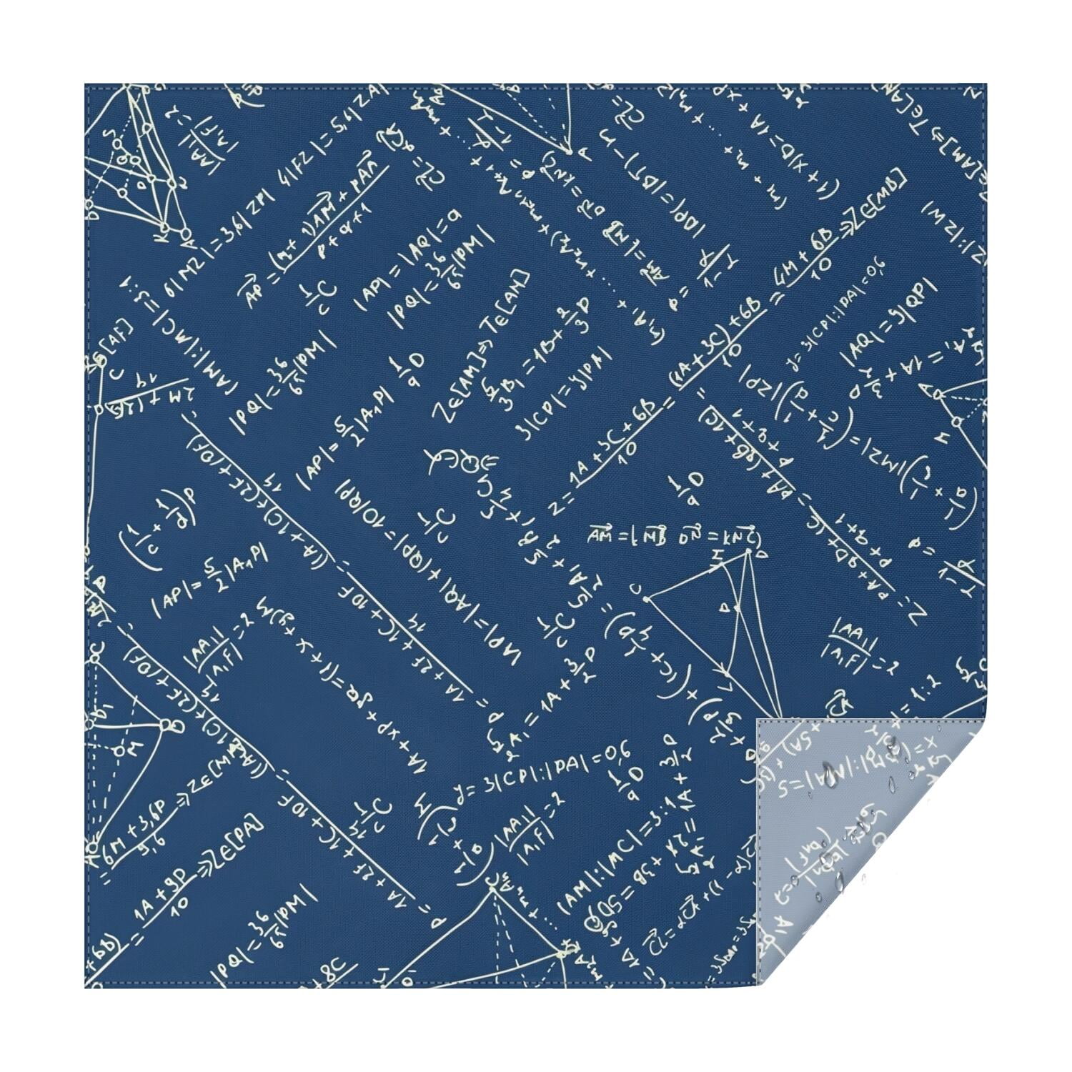Math Equations Physics Diagrams Blue Pattern Square Tablecloth ...