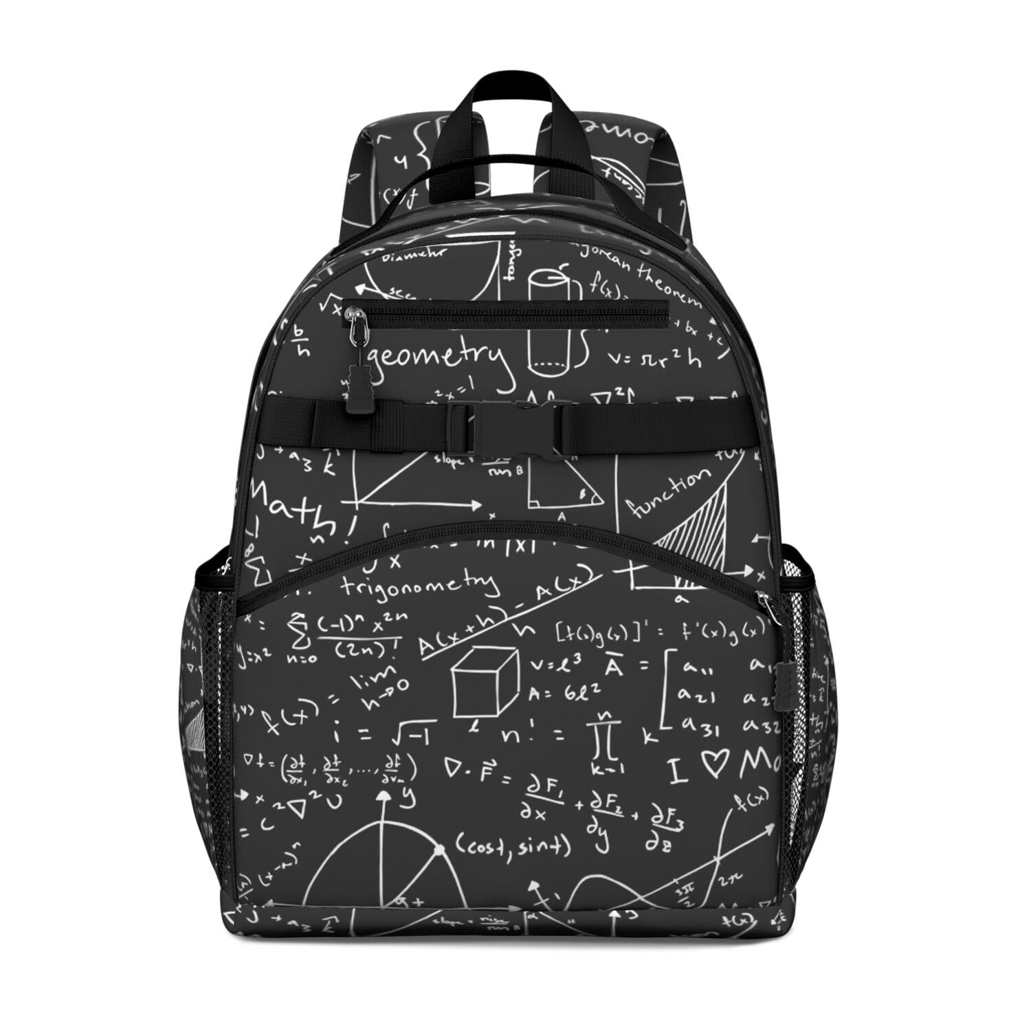 Math Equations Physics Formulas Black Pattern Backpack for School,Cute ...