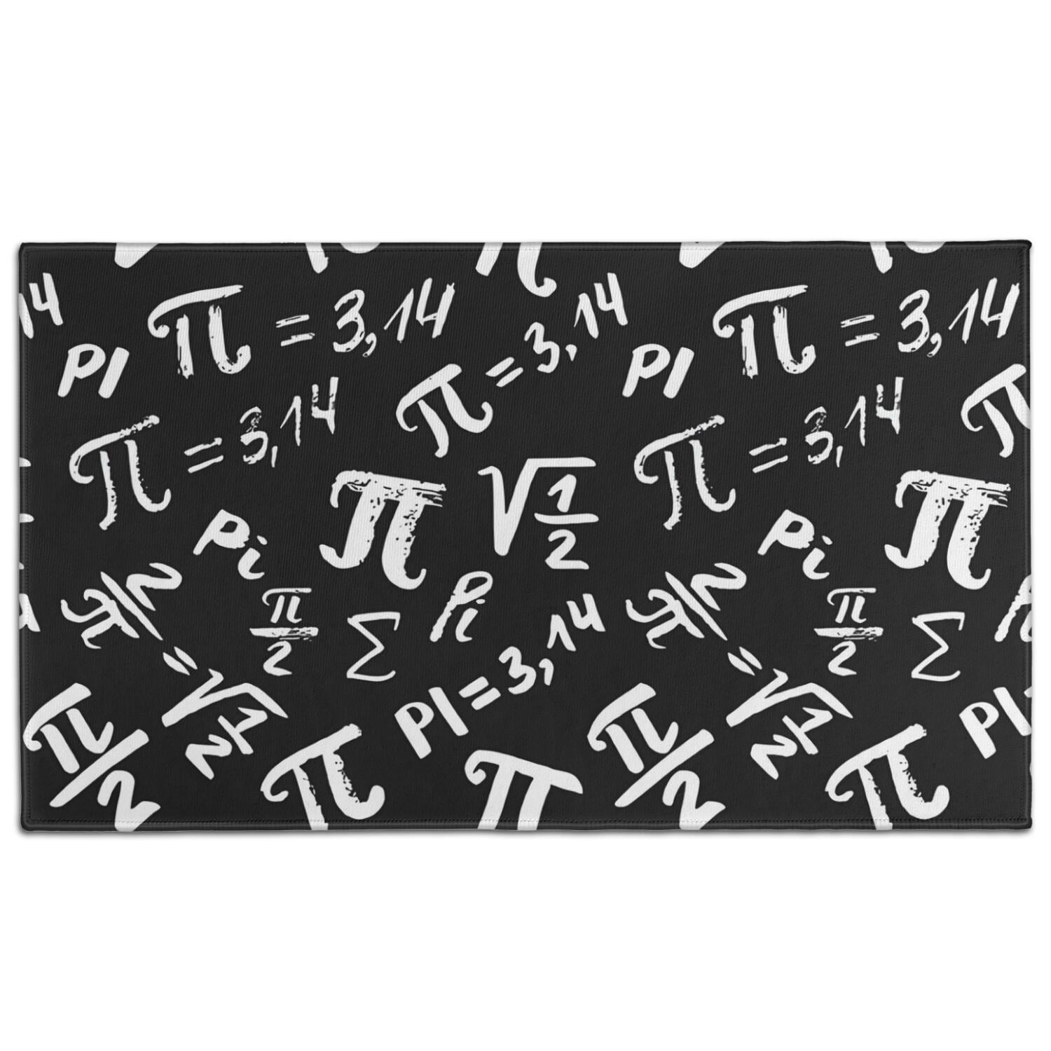 Math Equations Pi Symbols Black Pattern Door Rugs,Washable Non Slip ...