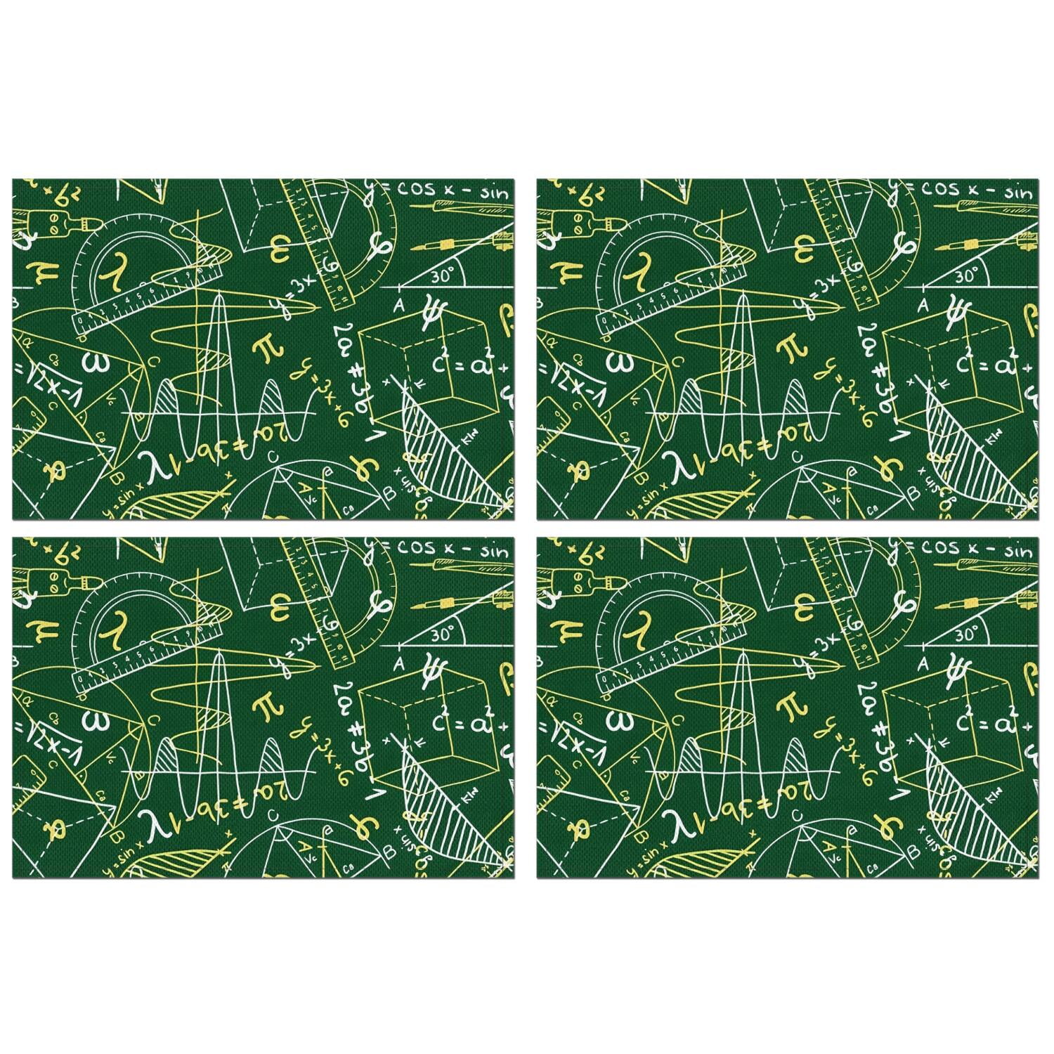 Math Equations Quantum Formulas Black Pattern Summer Placemats Table ...