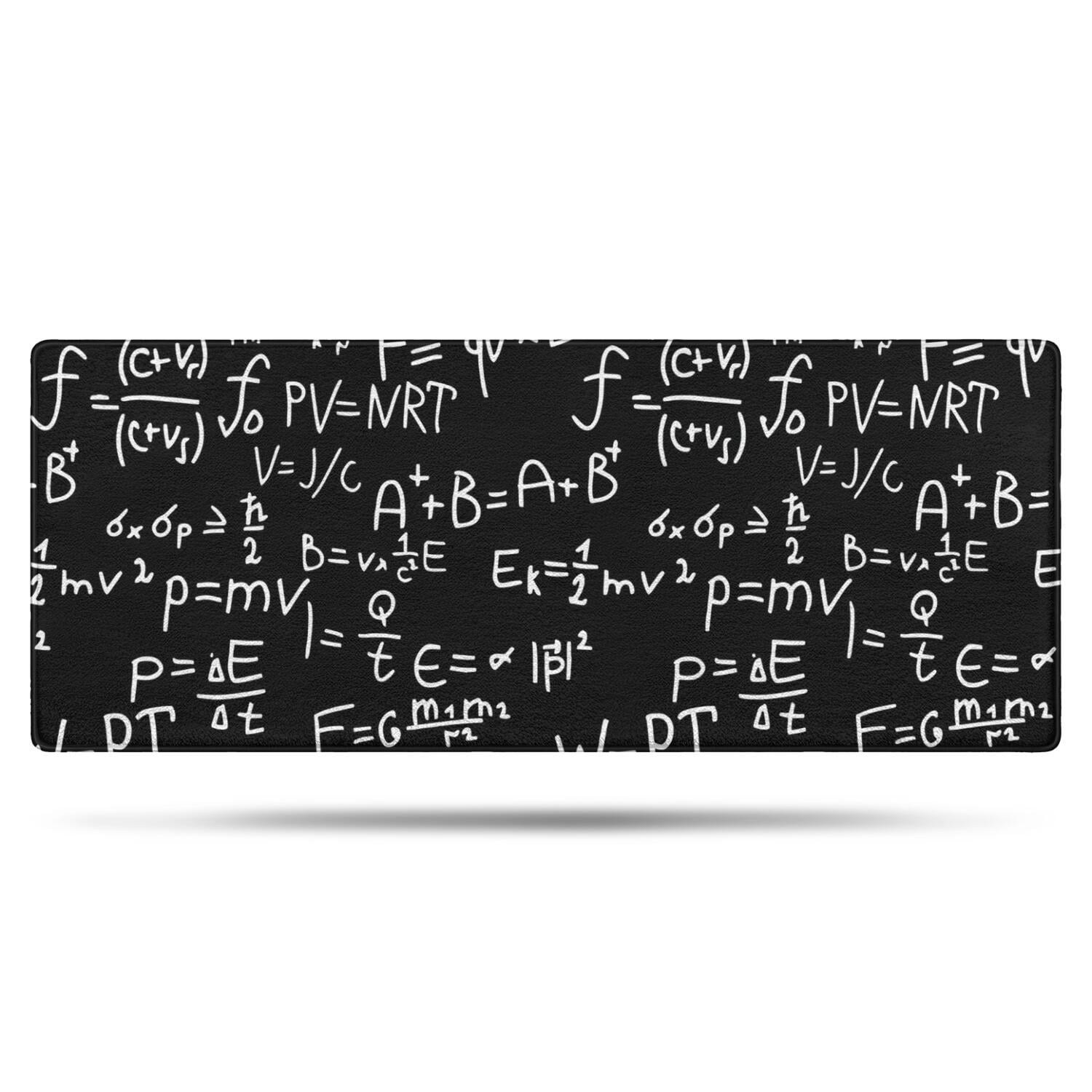 Math Equations Quantum Symbols Purple Pattern Bathroom Rugs Mat,Non ...