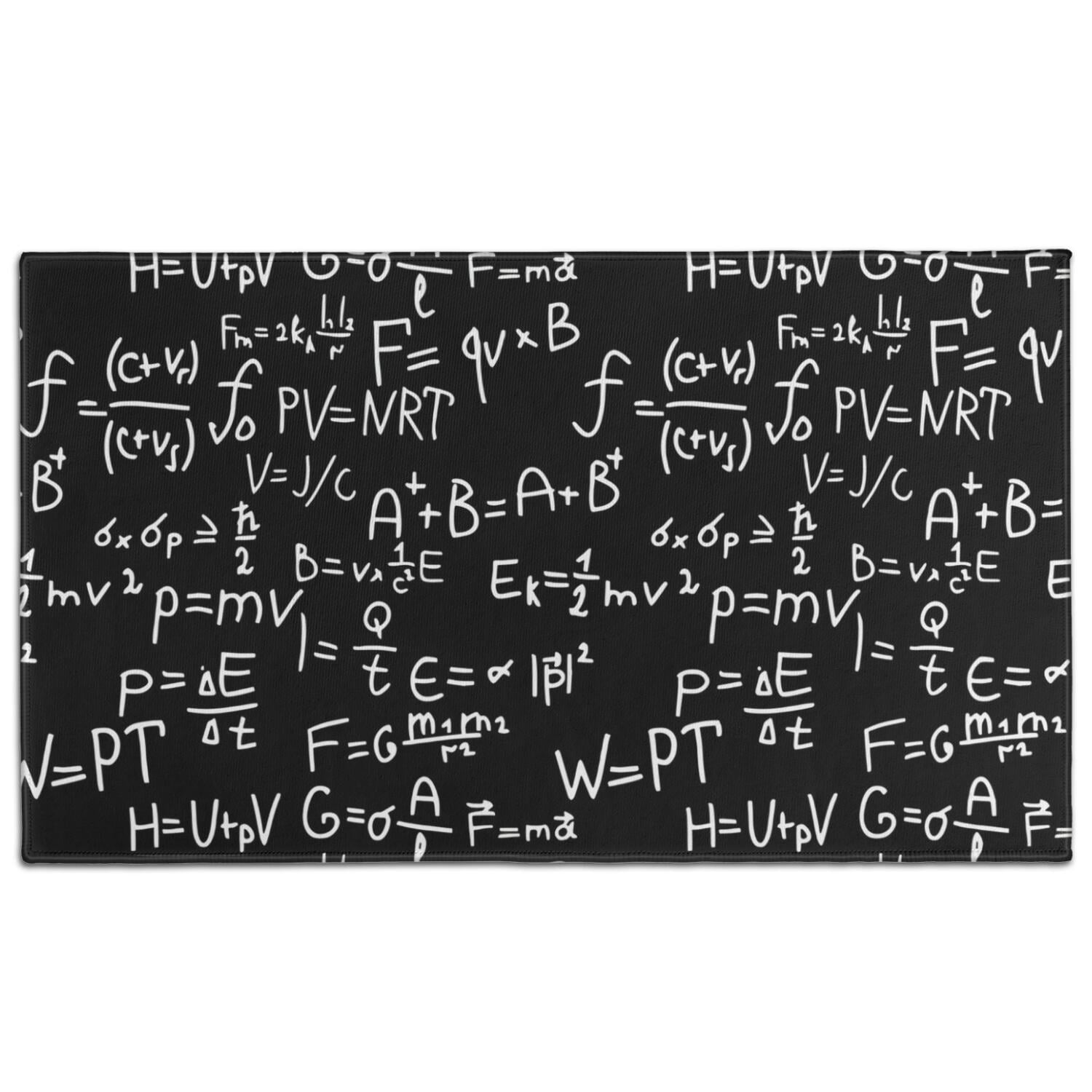 Math Equations Quantum Symbols Purple Pattern Door Rugs,Washable Non ...