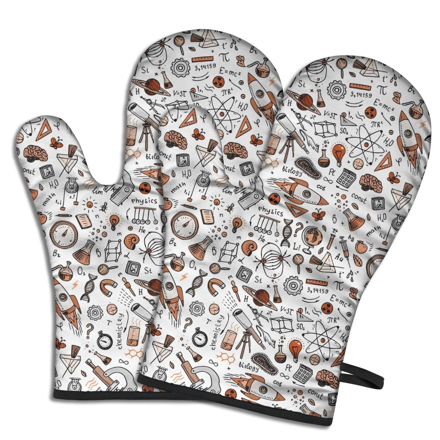 Math Equations Science Icons White Pattern Shower Curtain OneSize ...