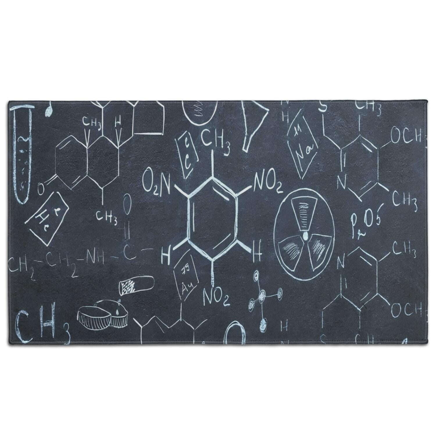 Math Equations Science Symbols Black Pattern Door Rugs,Washable Non ...