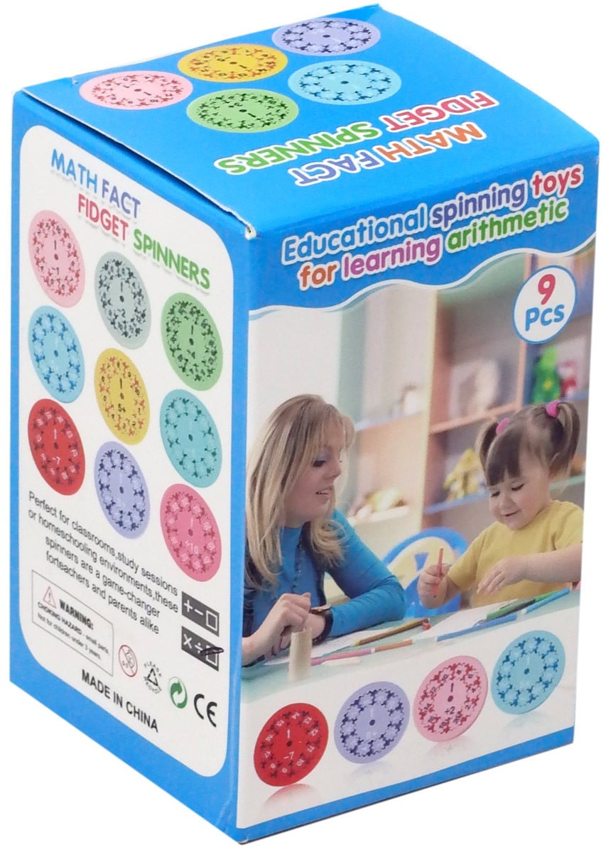 Math Fact Fidget Spinners Multiplication & Division Set - Walmart.com
