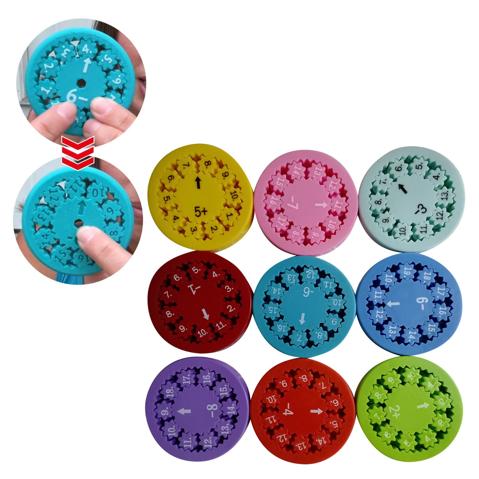 Math Fact Spinners Addition Subtraction Multiplication Division ...