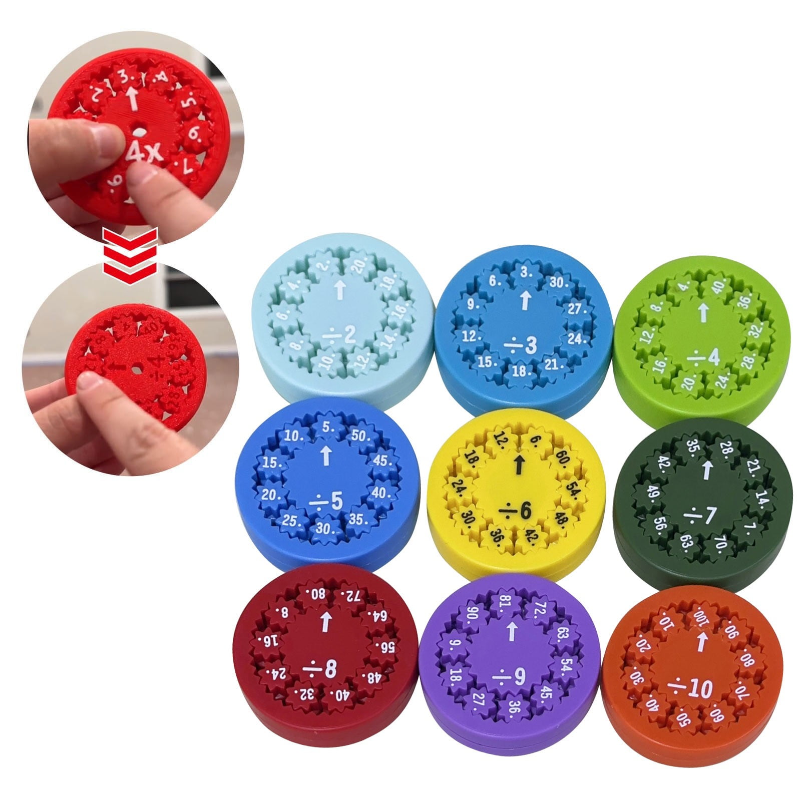 Math Fact Spinners, - Fidgeters Who Are Learning Math, Division And ...