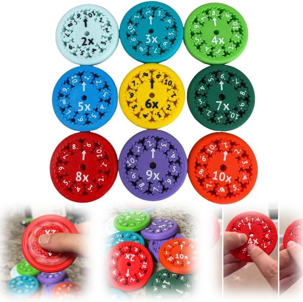 Math Facts Fidget Spinners,Educational Creative Rotating Math Fidget ...