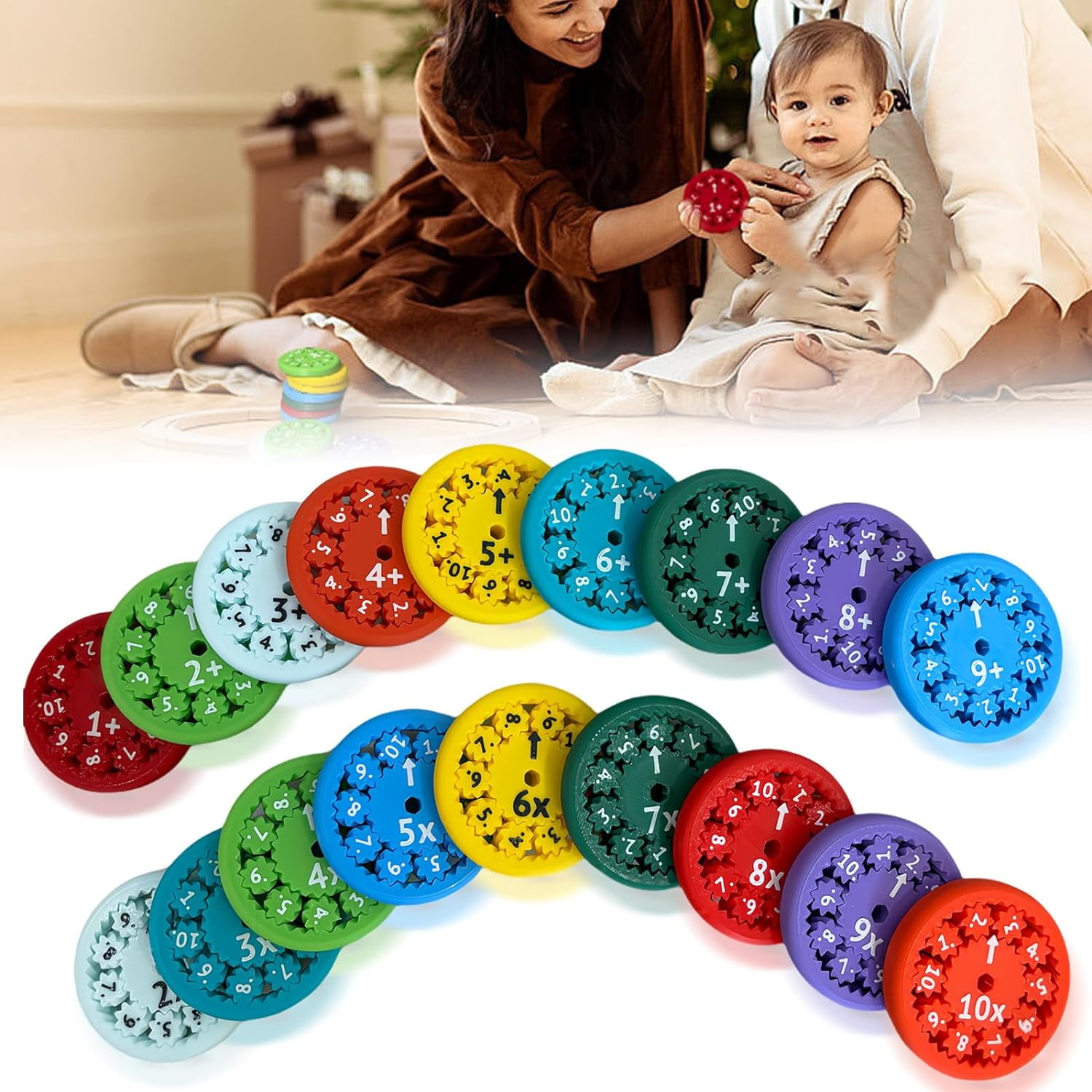 Math Facts Fidget Spinners, Multicolored Math Facts Fidget Spinners for ...