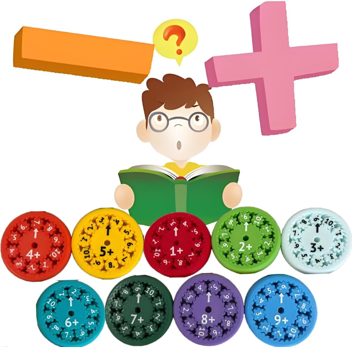 Math Facts Fidget Spinners, Math Fidget Spinners Dice for Kid, Addition ...