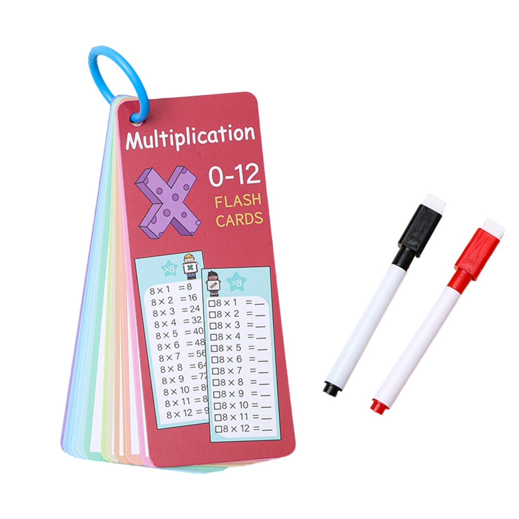 Math Facts Flash Cards Reusable Math Learning Flashcards for Write and ...