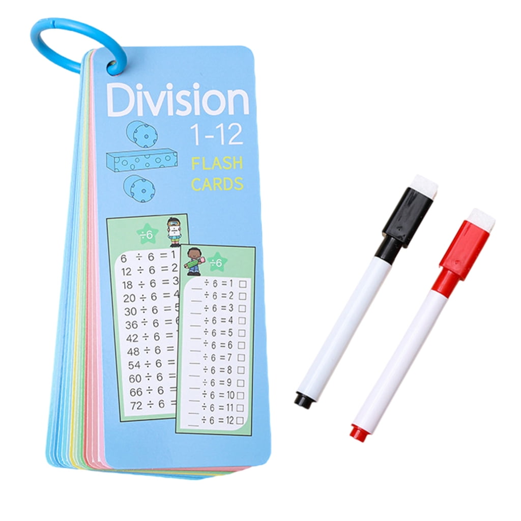 Math Facts Flash Cards Reusable Math Learning Flashcards for Write and ...